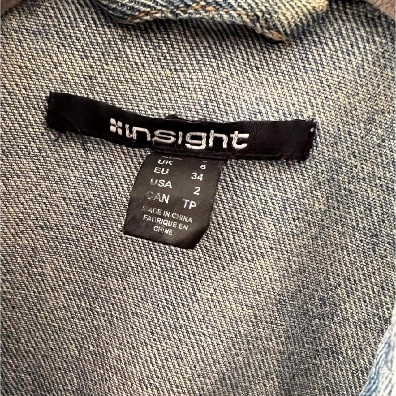 Insight Denim Biker Vest. Size US Women’s 2 Worn... - Depop