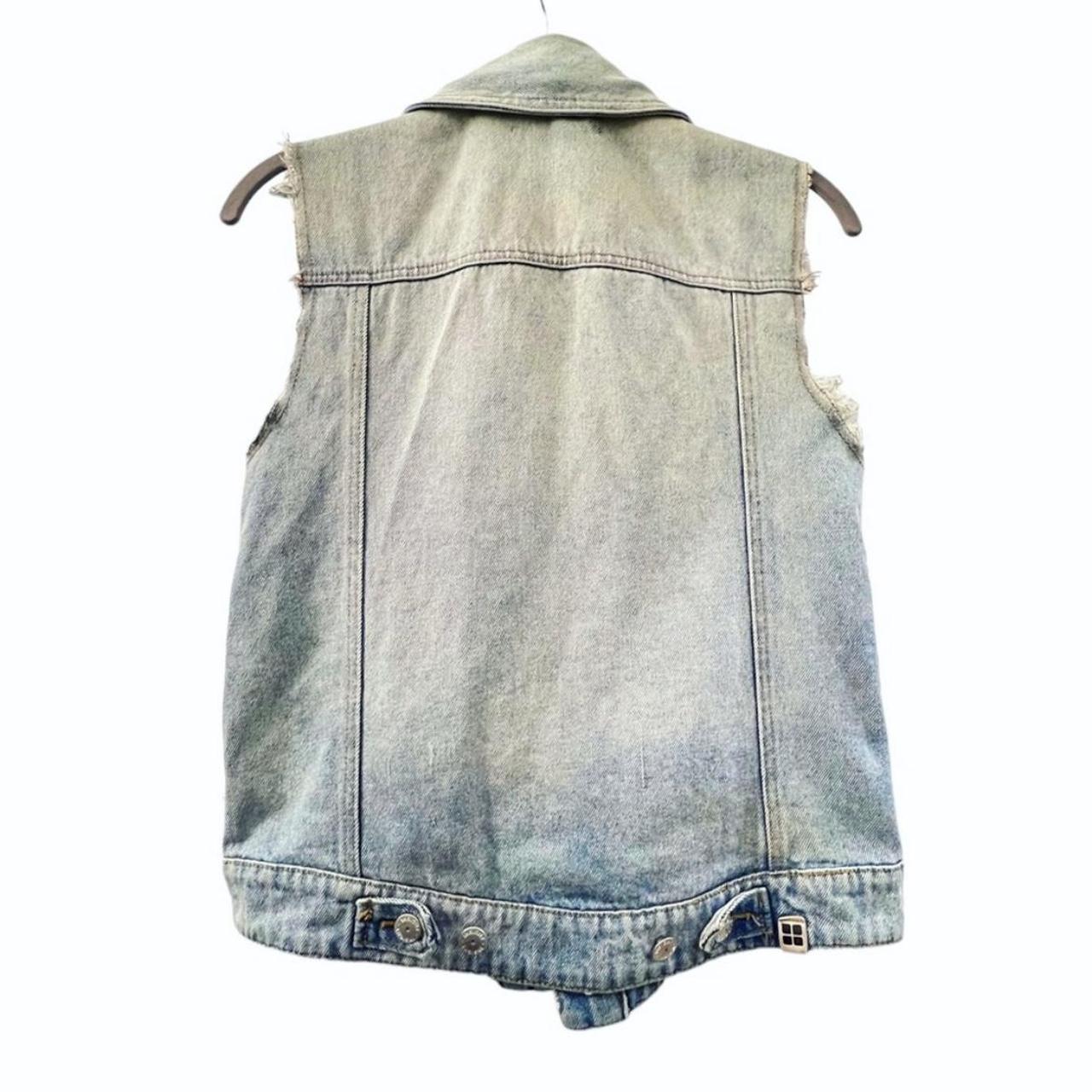 Insight Denim Biker Vest. Size US Women’s 2 Worn... - Depop