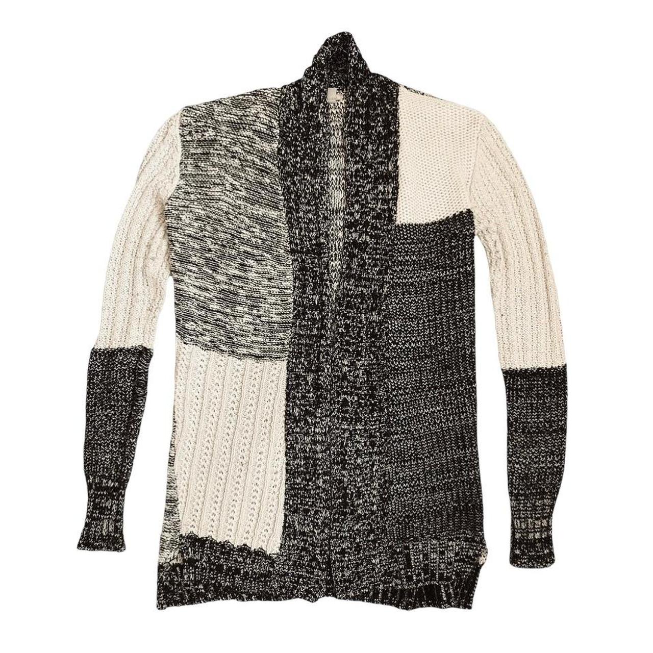 Ecote Colorblock Sweater Cardigan Size Medium Worn... - Depop