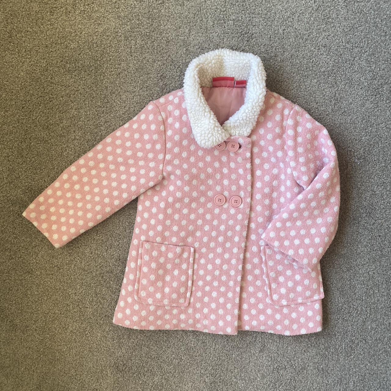 Sprout pink spotty coat. Size 1. A little mark as... - Depop