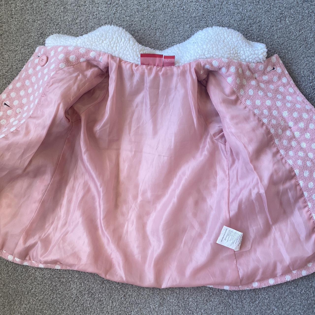 Sprout pink spotty coat. Size 1. A little mark as... - Depop