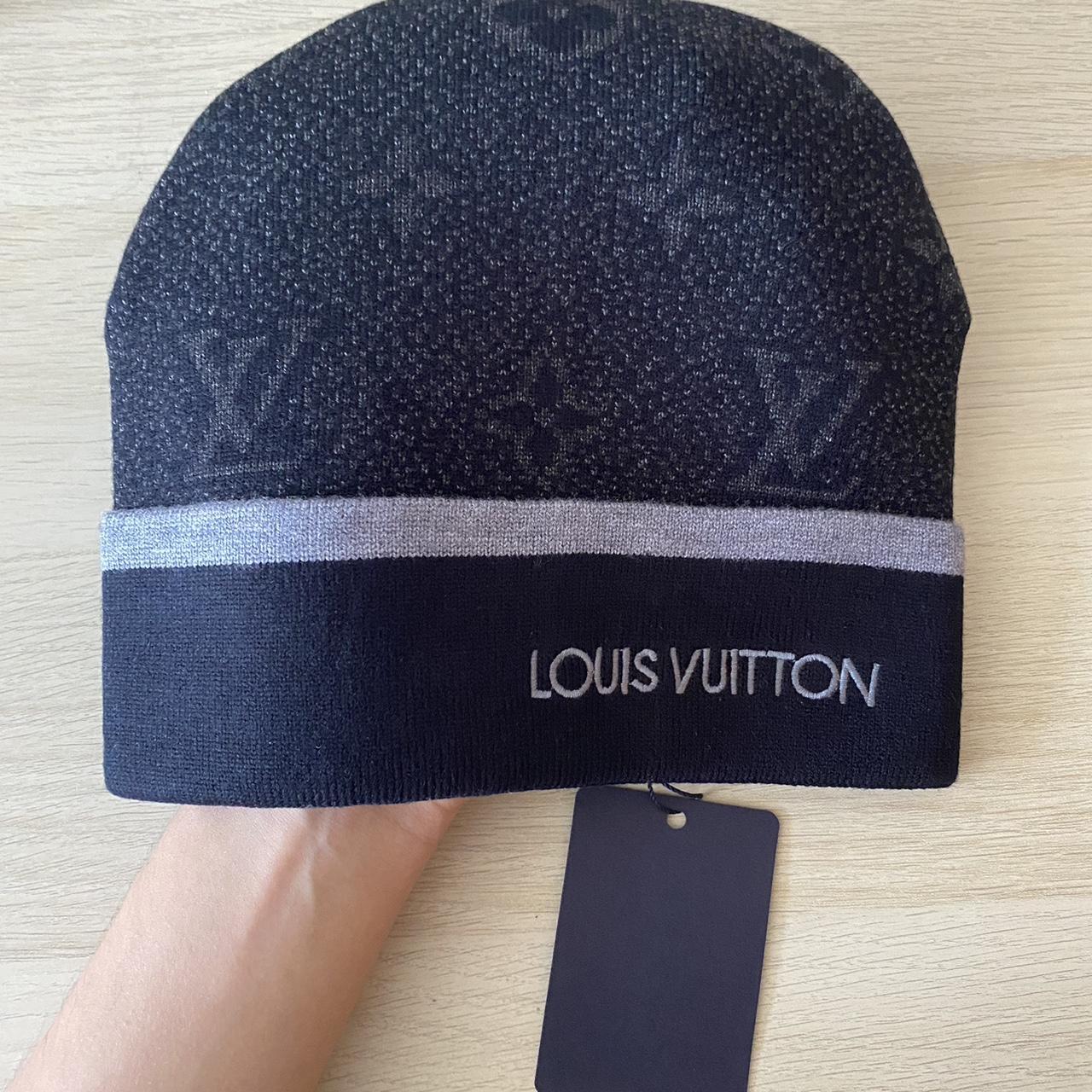 LV Monogram Eclipse Beanie - Black/Grey. Next... - Depop
