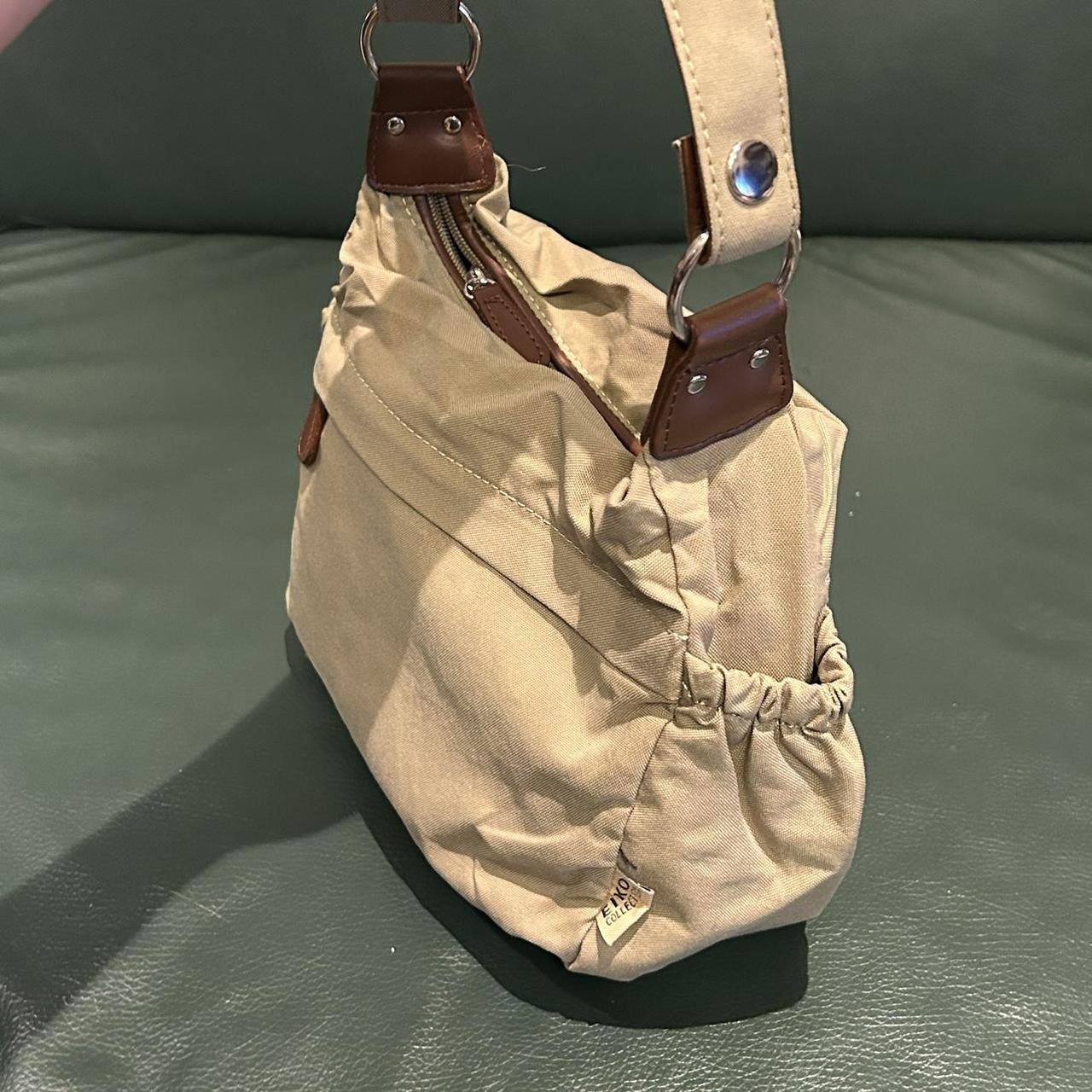 Eiko Collection Y2K Safari Beige Canvas Shoulder Bag... | Depop