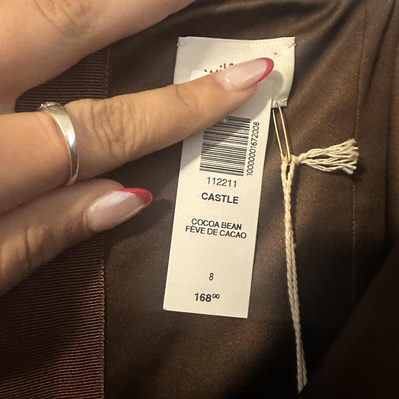 aritzia castle dress new with tags size 8 cocoa brown - Depop