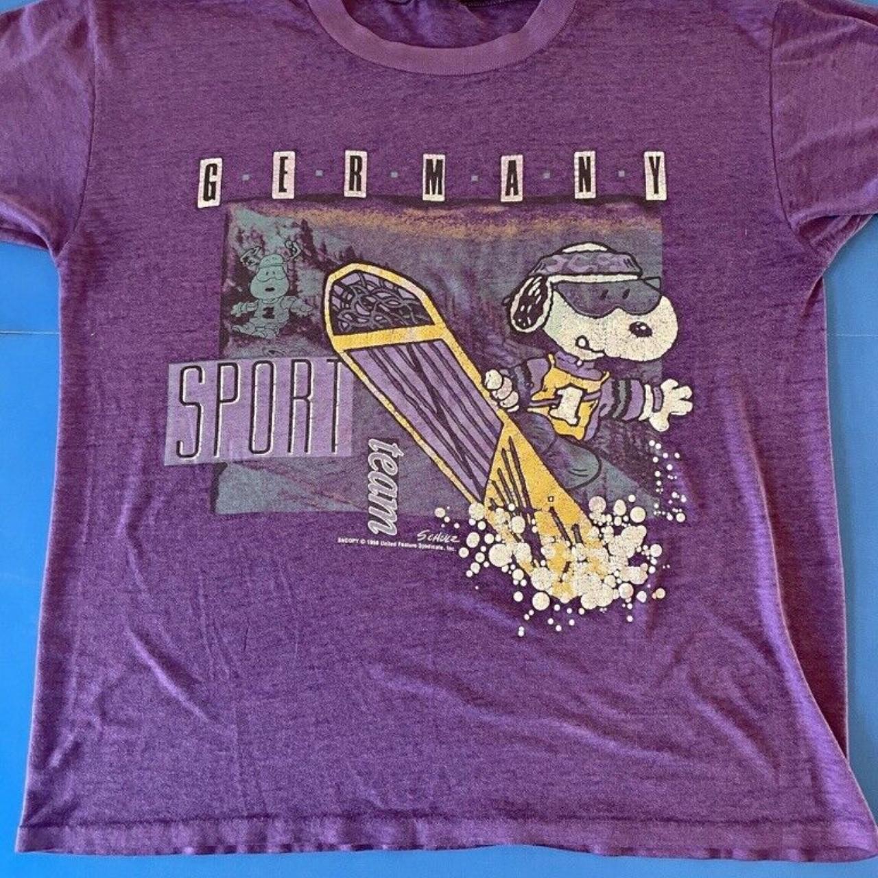 Vintage Snoopy Germany shirt very soft and paper... - Depop