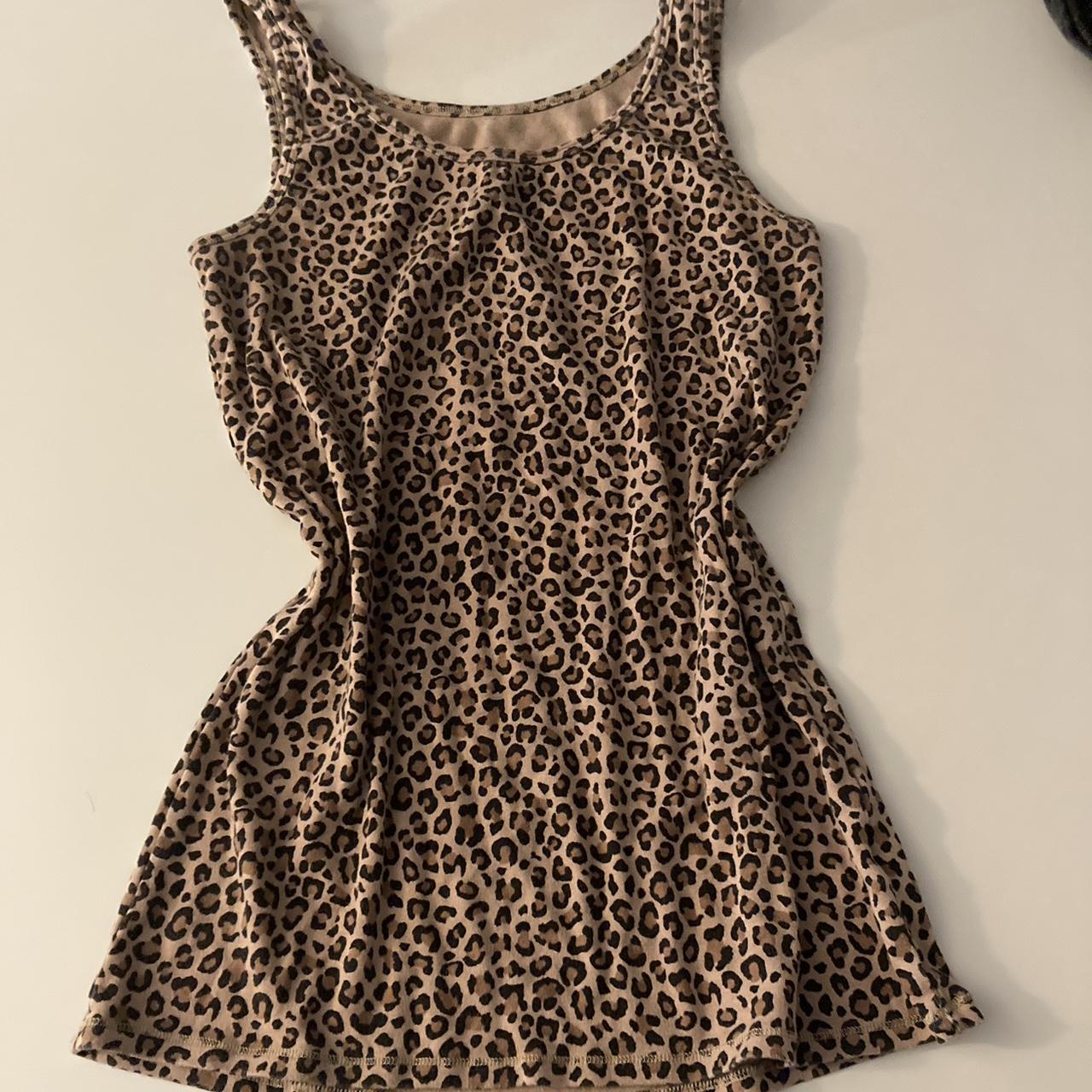 Leopard Cheetah Print Tank Top Size XL 📏 Open to... - Depop