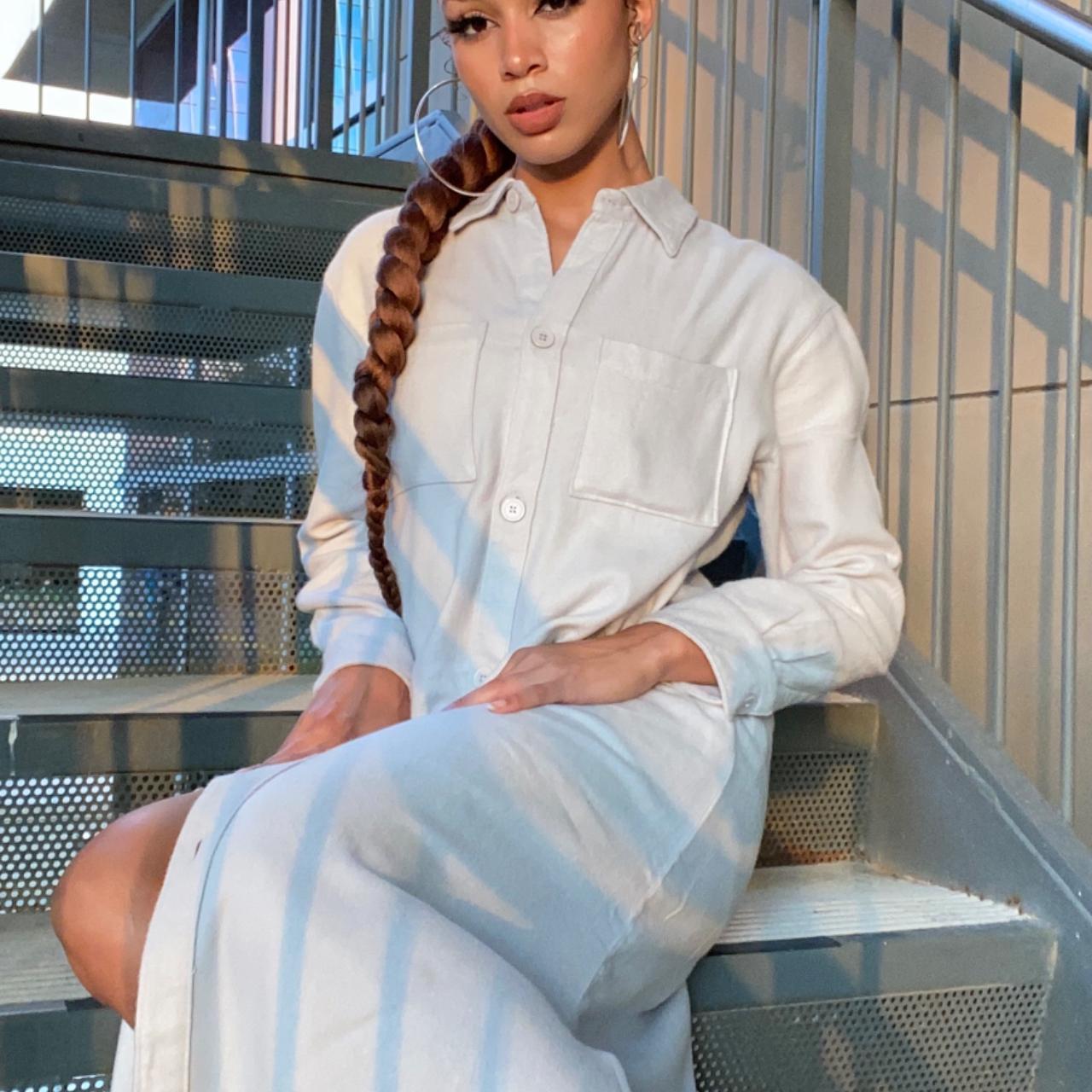 Wildfang Sweater dress light lavender - Depop