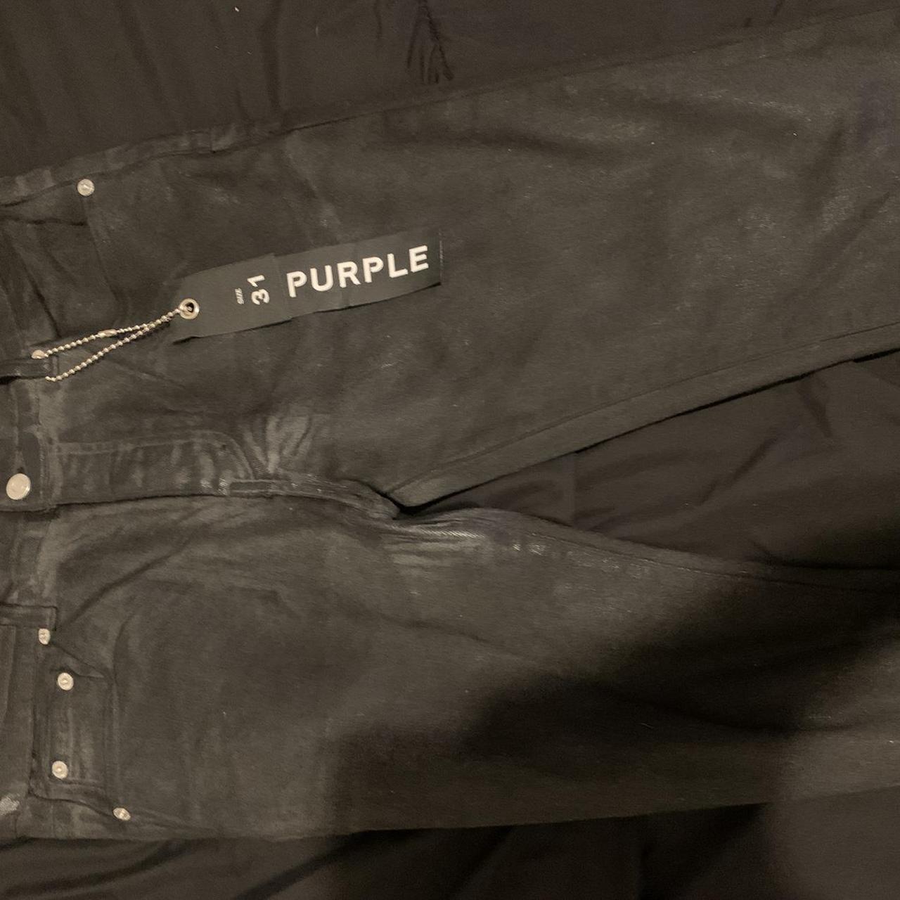 Size 31 black tag purple brand jeans worn once (offer) - Depop