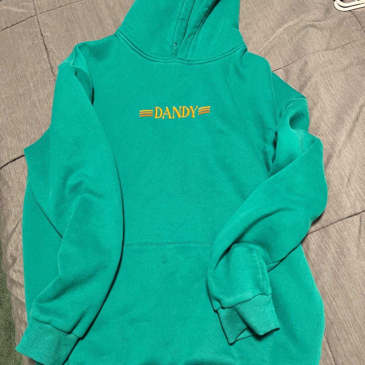 dandy hoodie no hoodie strings green car... - Depop