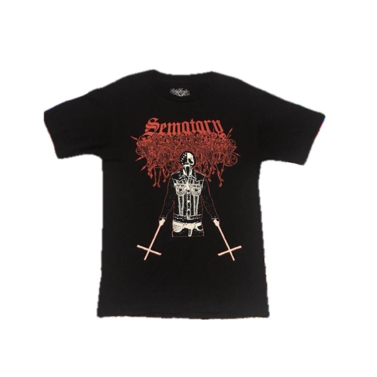 sematary black & red skellingtons shirt from butcher... - Depop