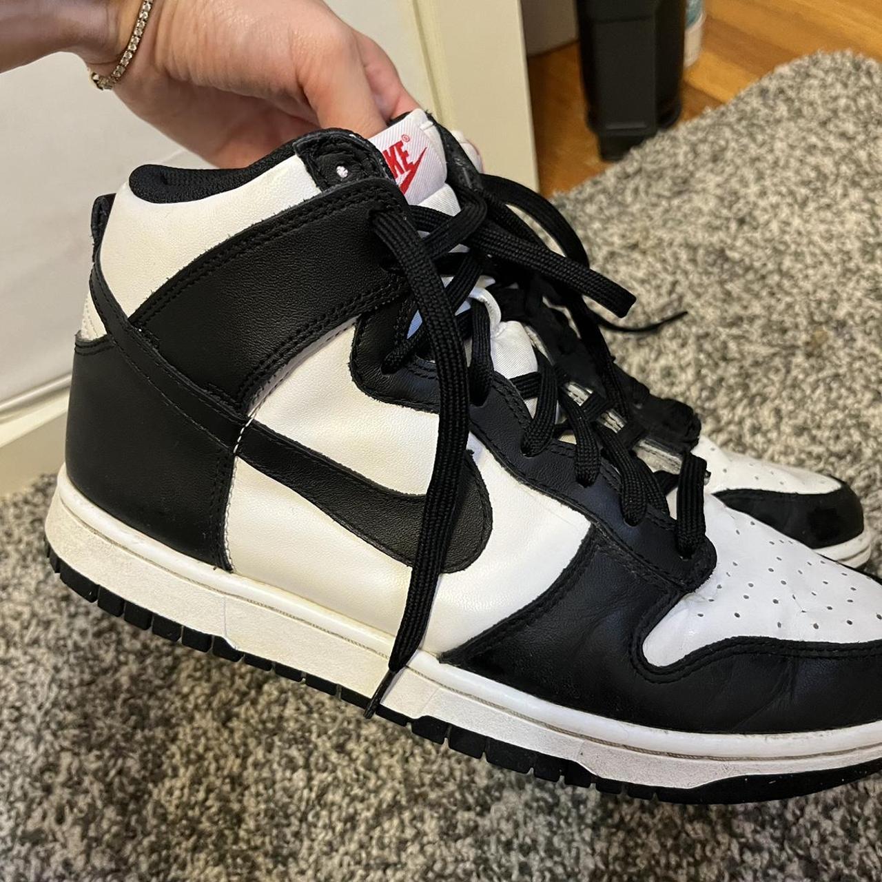 Official Nike panda high top dunks Very little... - Depop