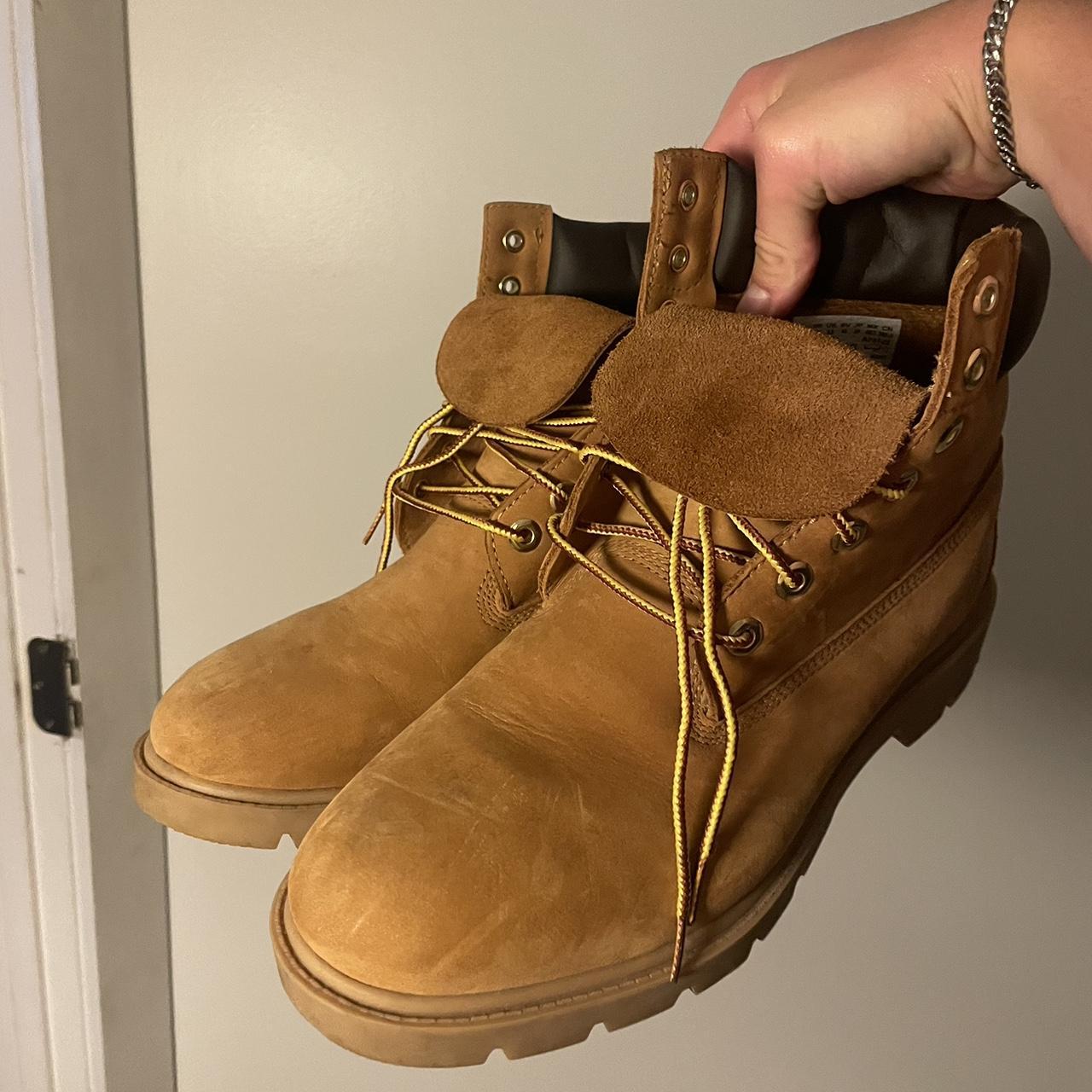 Timberland brown single sole jawns. Can literally... - Depop