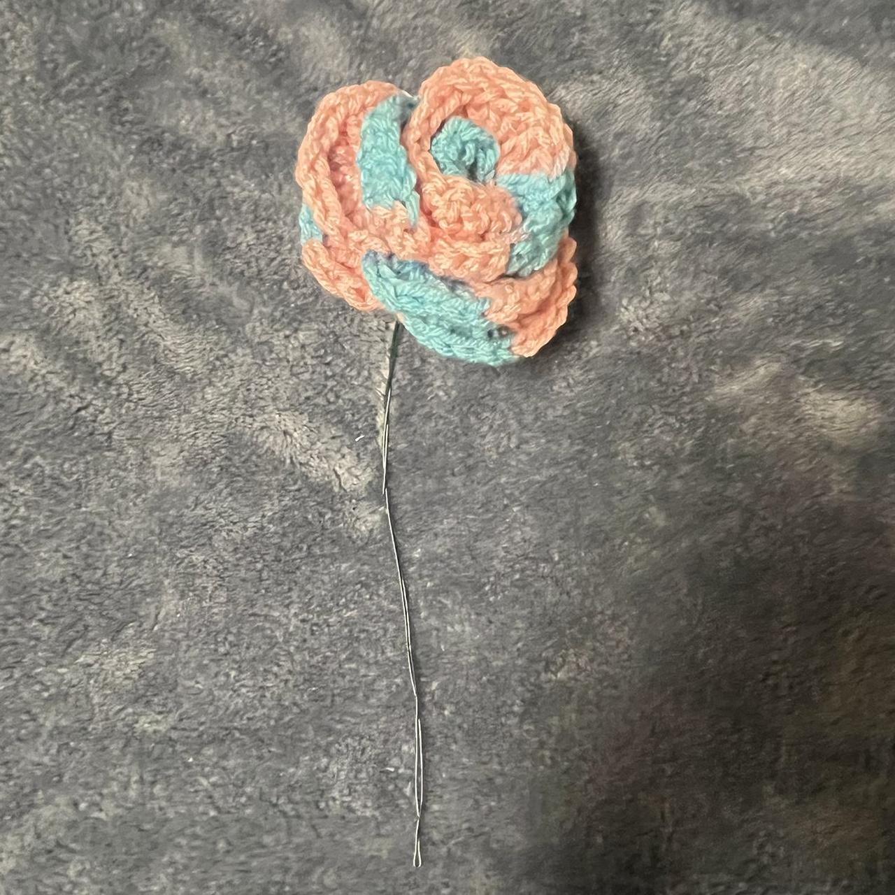 Trans colors crocheted pride rose. #trans #pride... - Depop