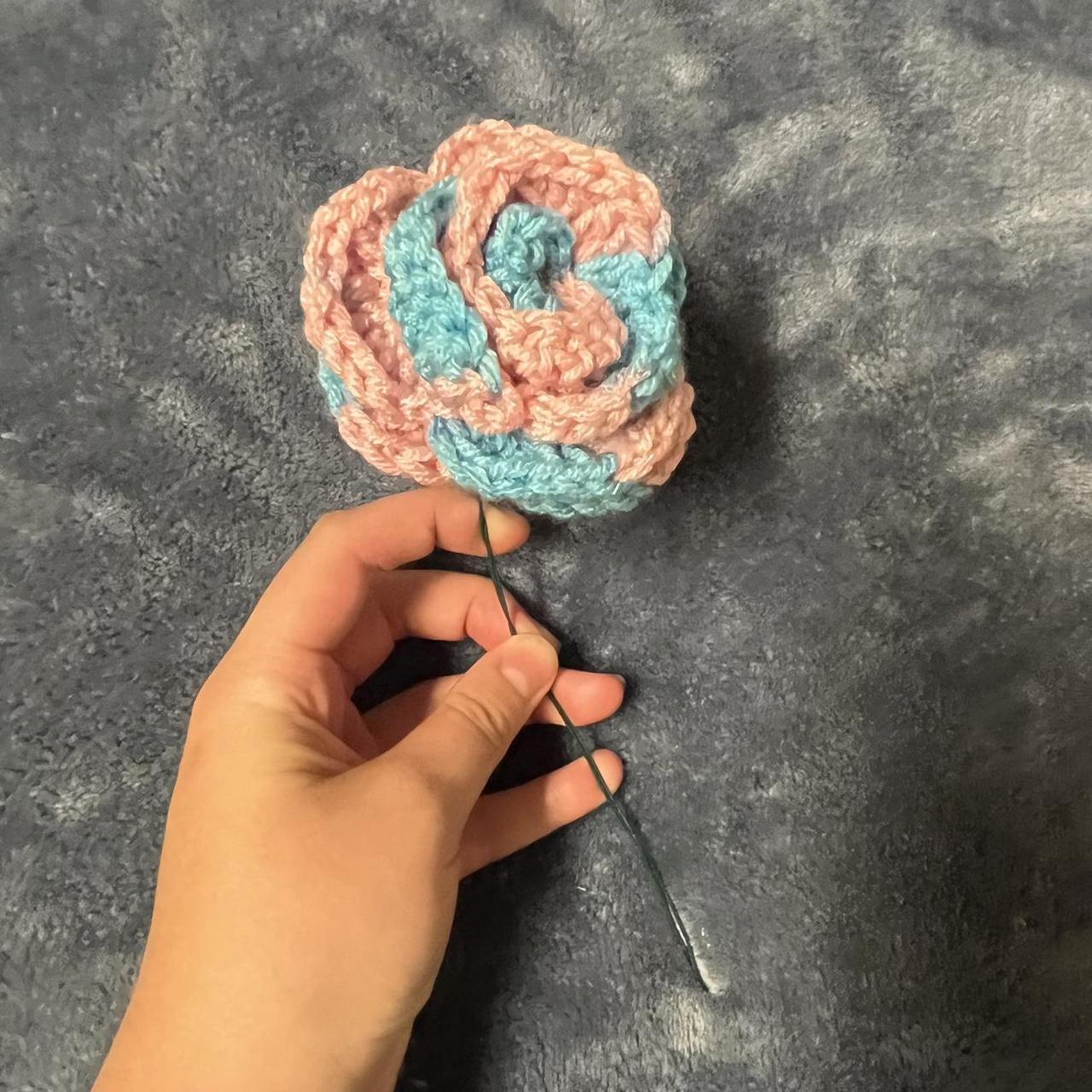 Trans colors crocheted pride rose. #trans #pride... - Depop