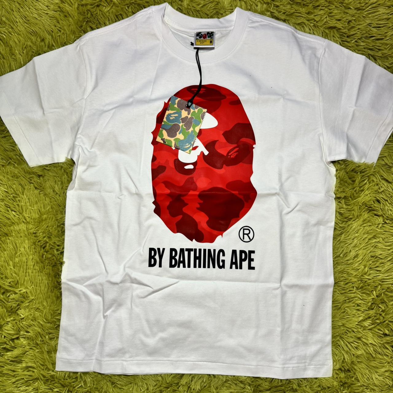 BAPE Red Camo Tee True to size Same day... - Depop