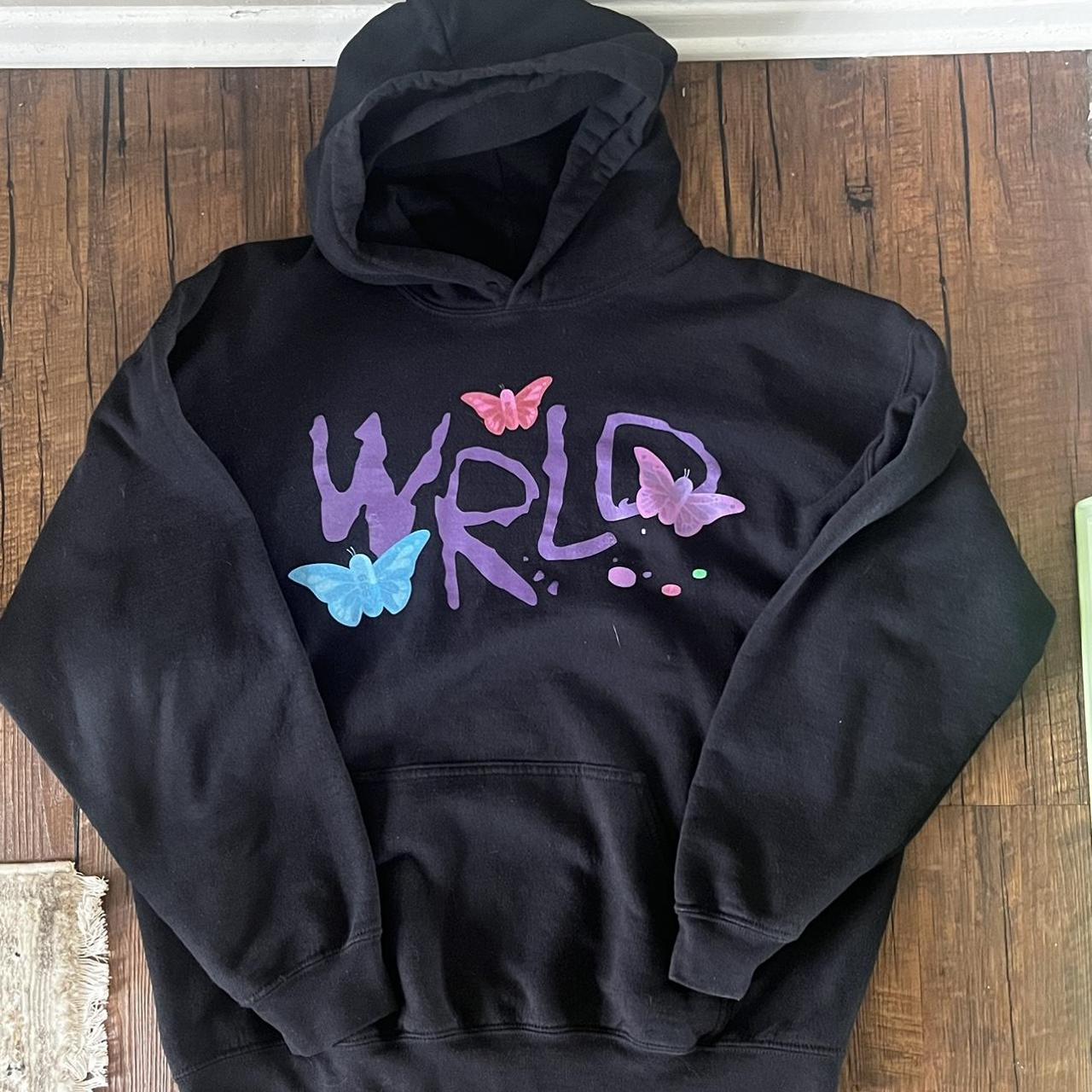 Size L black Juice WRLD merch hoodie - Depop