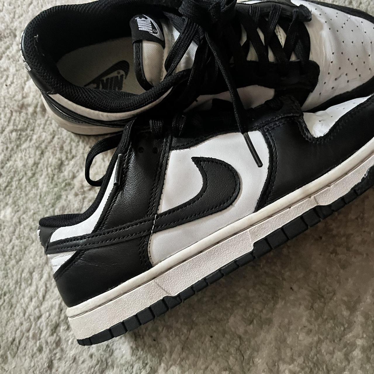 panda dunks shoe worn these to the bone sophomore... - Depop