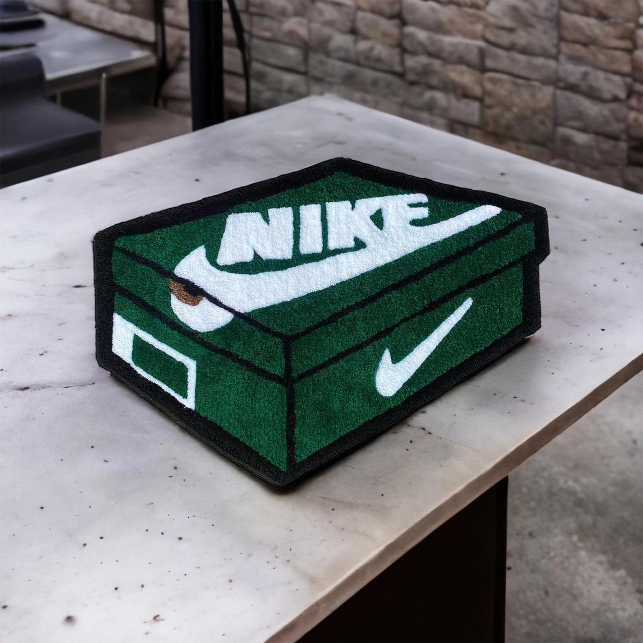 Nike Shoebox Hand Tufted Acrylic Rug (24x24in)... - Depop
