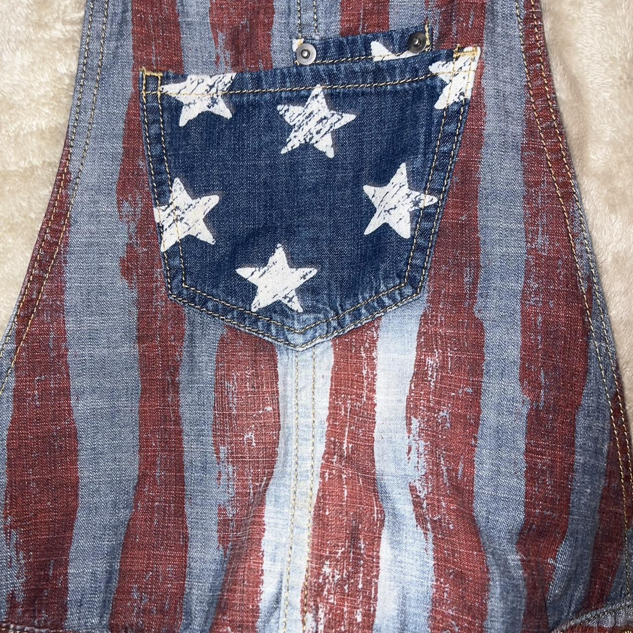 American Rag Flag Overalls Size 3 #lanarelrey... - Depop