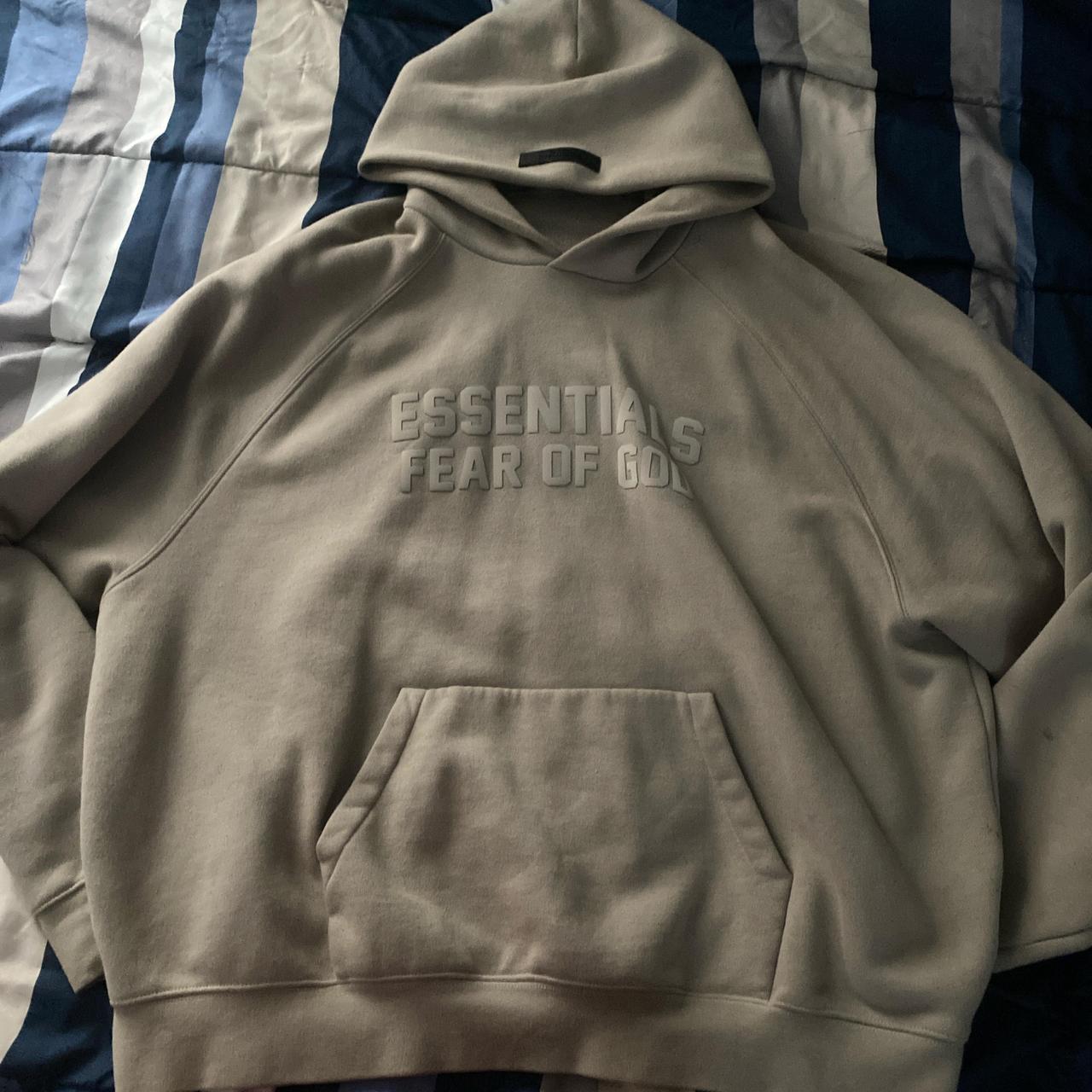 Tan Essentials hoodie - Depop
