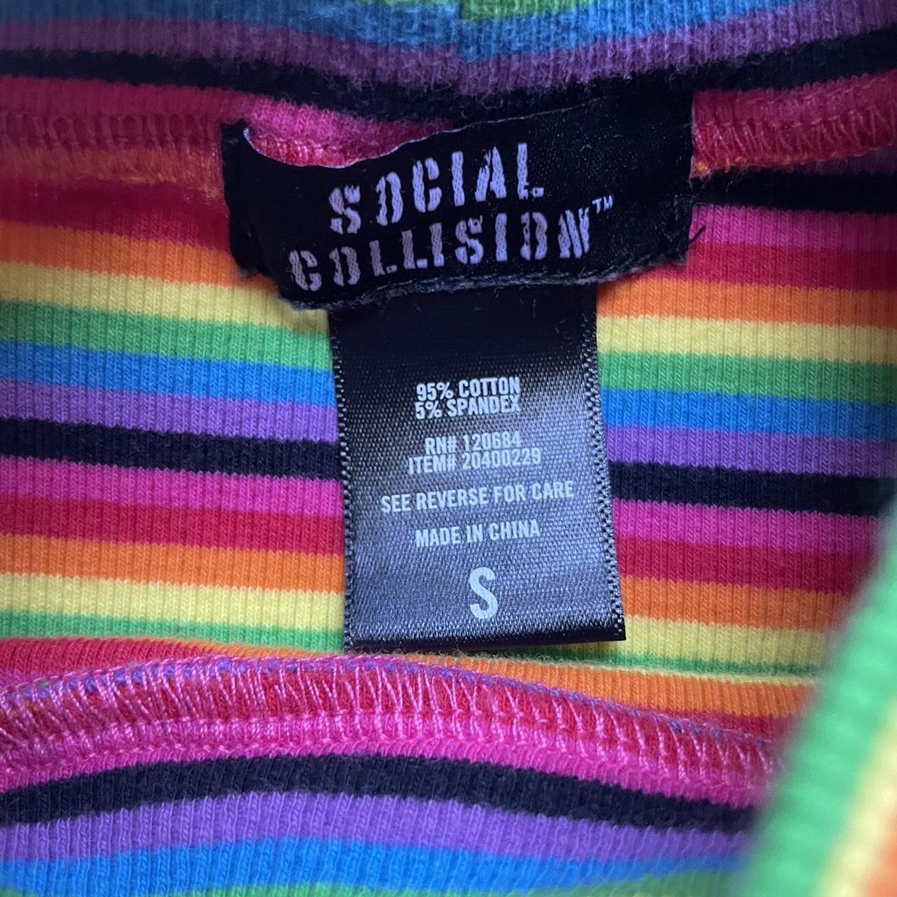 Social collision pride crop top from hot topic, size... - Depop