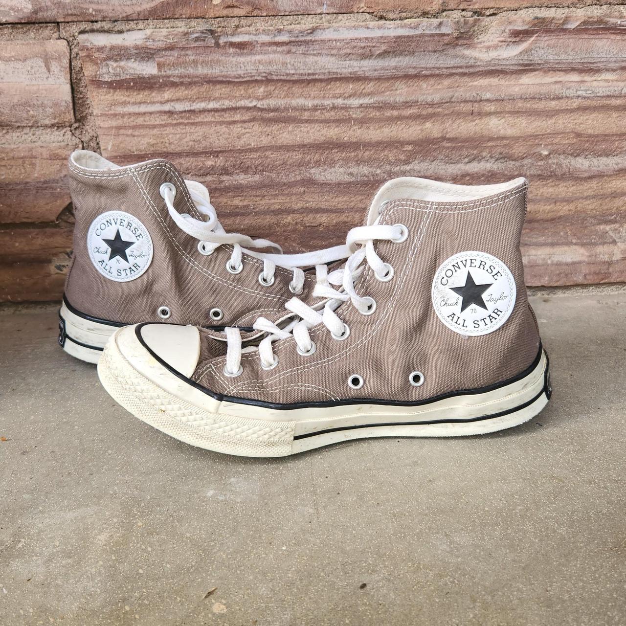 Size Woman's 8 Men's 6 brown converse. Moderately... - Depop