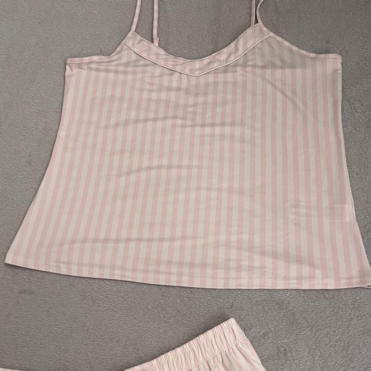 Baby pink/ rose pajama set #pajamaset - Depop