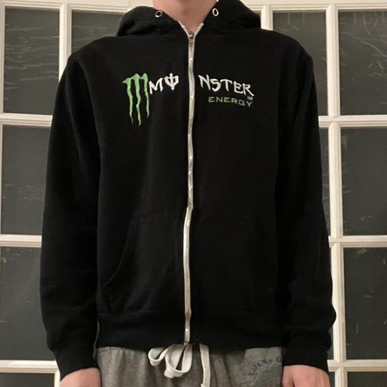 Y2K Monster Energy Zip Up Tagged Large Fits more... - Depop