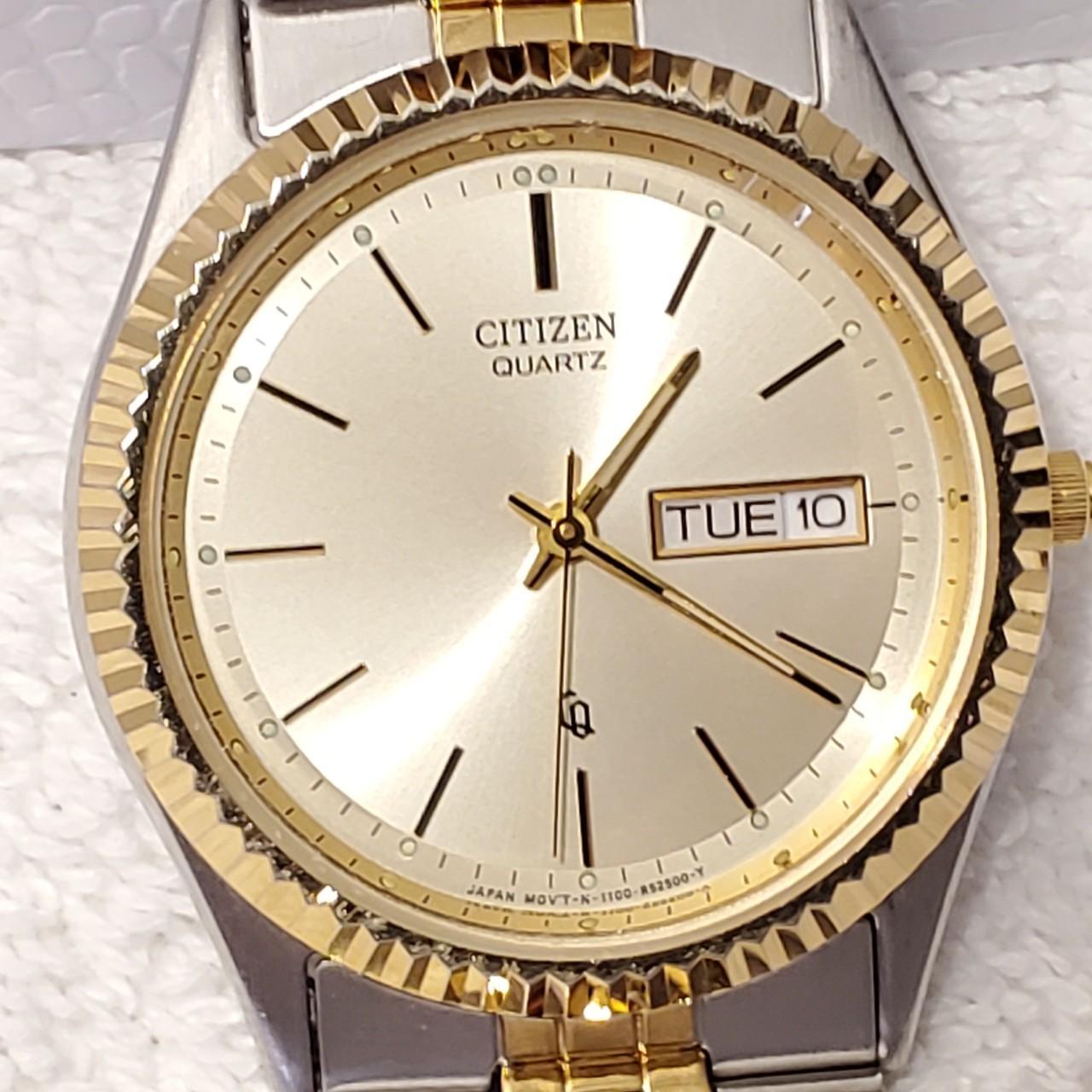 Vintage Citizen CQ Men's Day Date Quartz Watch... - Depop