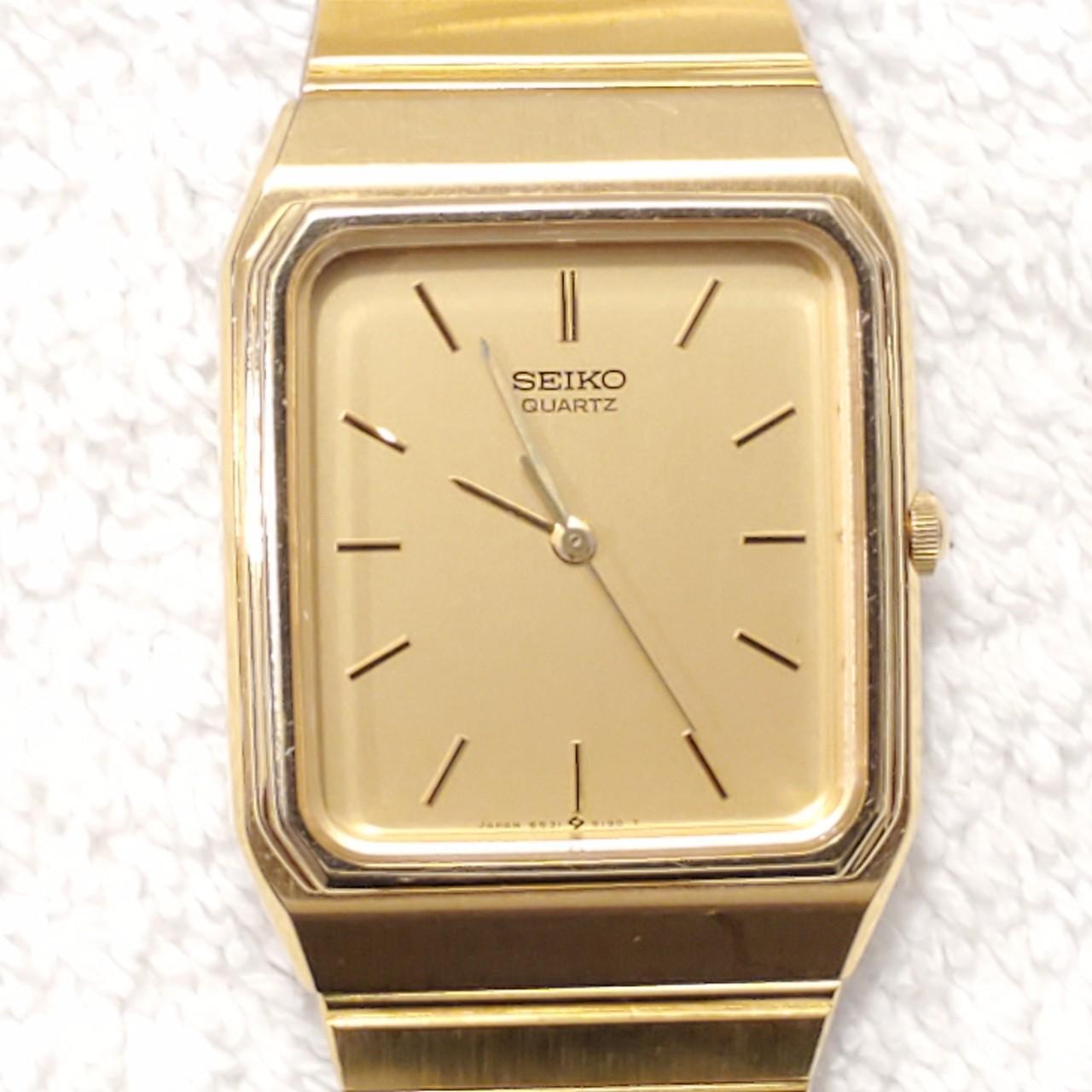 Vintage Seiko Gold Plated Men's Quartz Watch... - Depop
