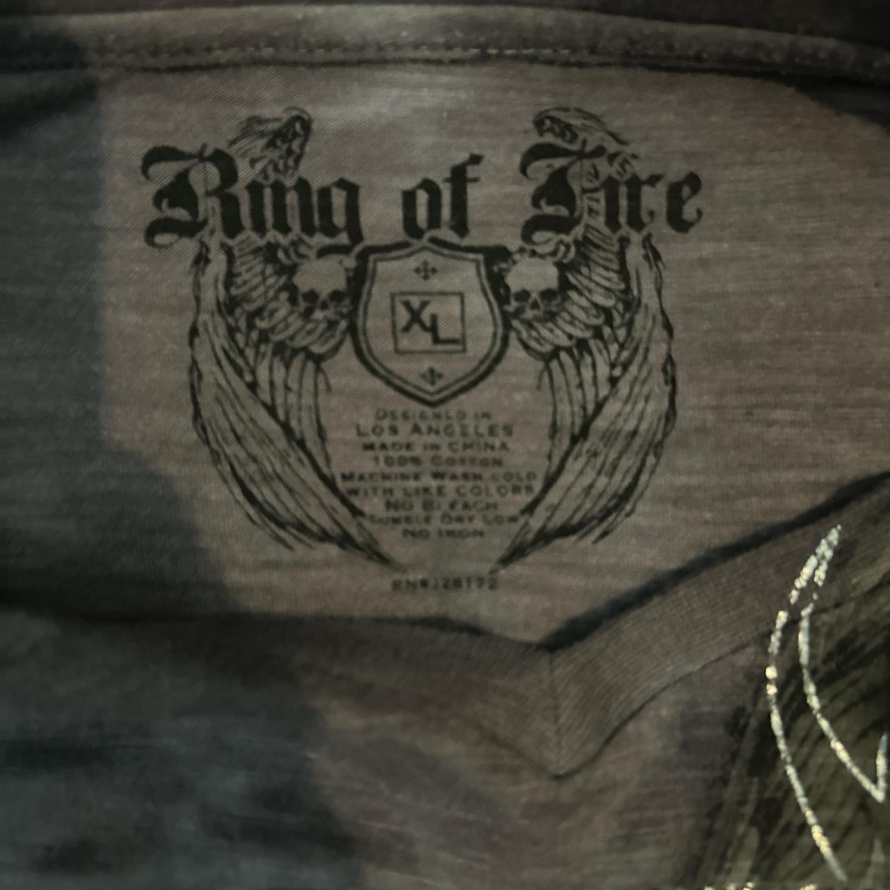 clean affliction type shirt dope design, tagged xl... - Depop