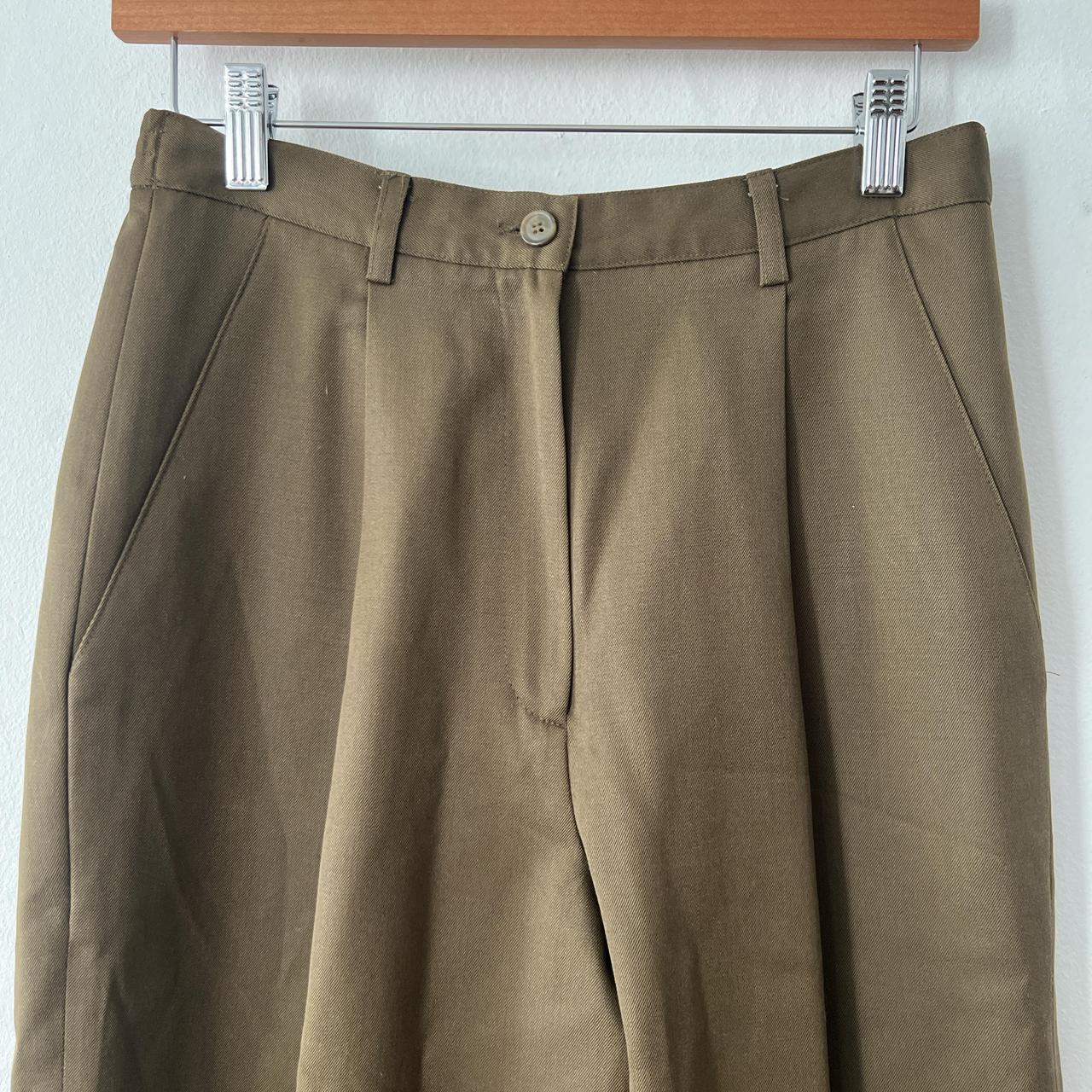 Bicé vintage army green high waisted tailored... - Depop