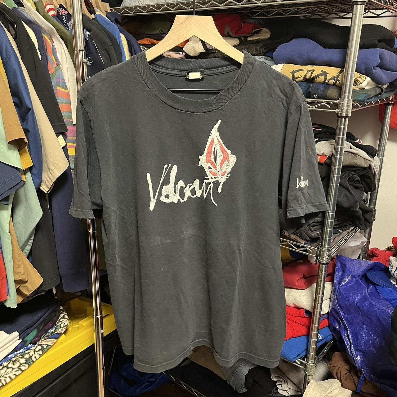 2000s Y2K Grunge Faded Distressed Volcom Spellout... - Depop