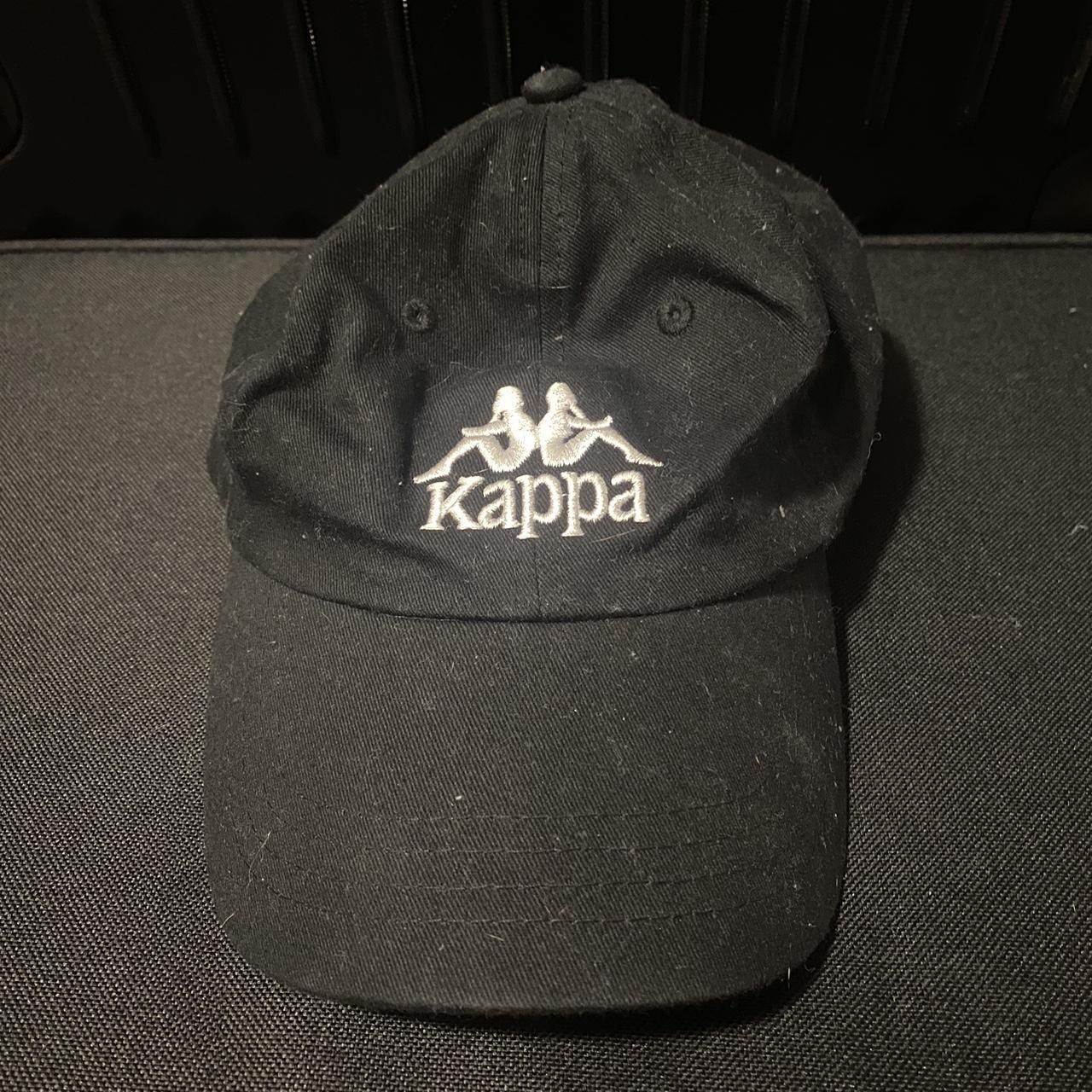 Black Kappa Hat - One Size Fits All - 7/10 Condition - Depop