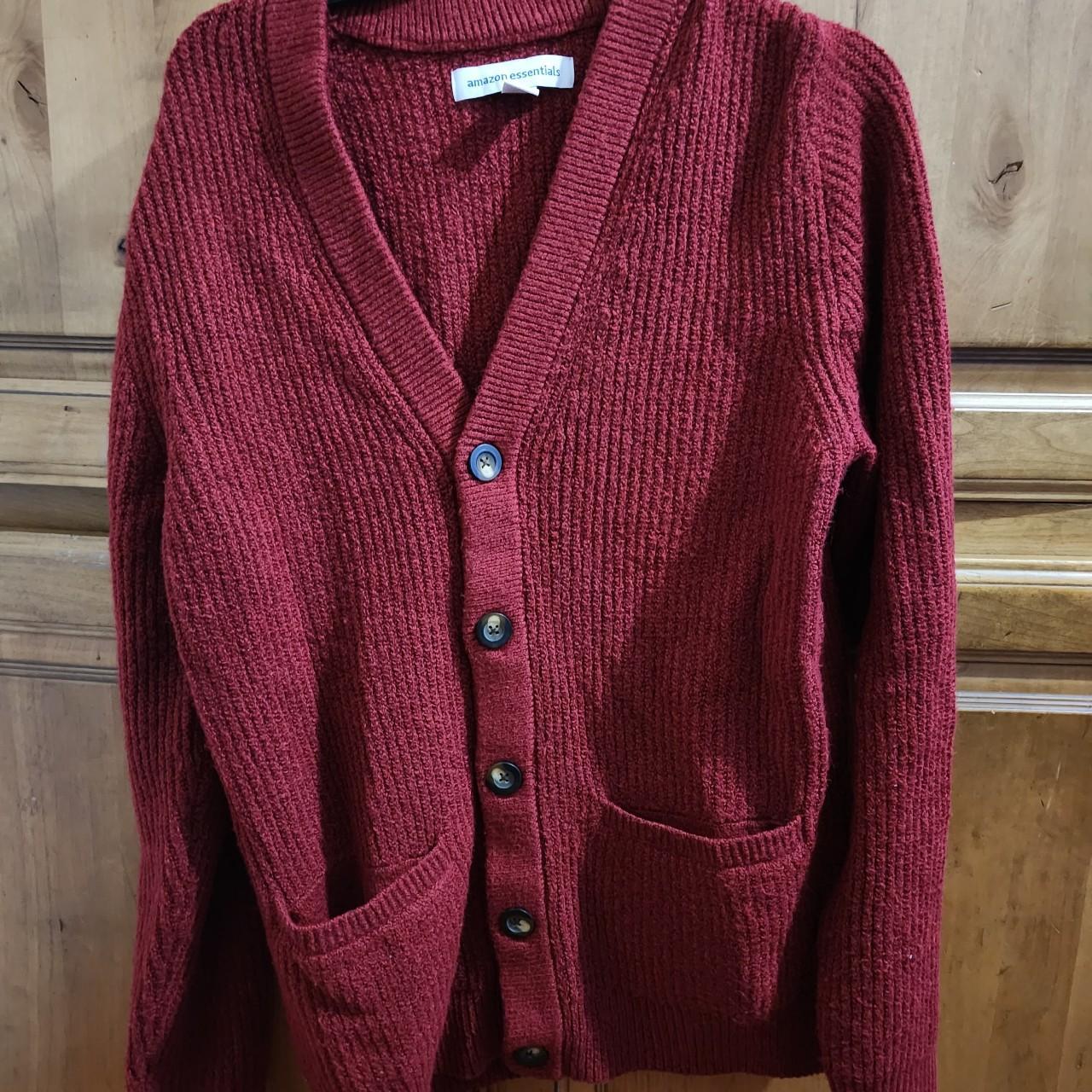 Red cardigan only worn once - Depop
