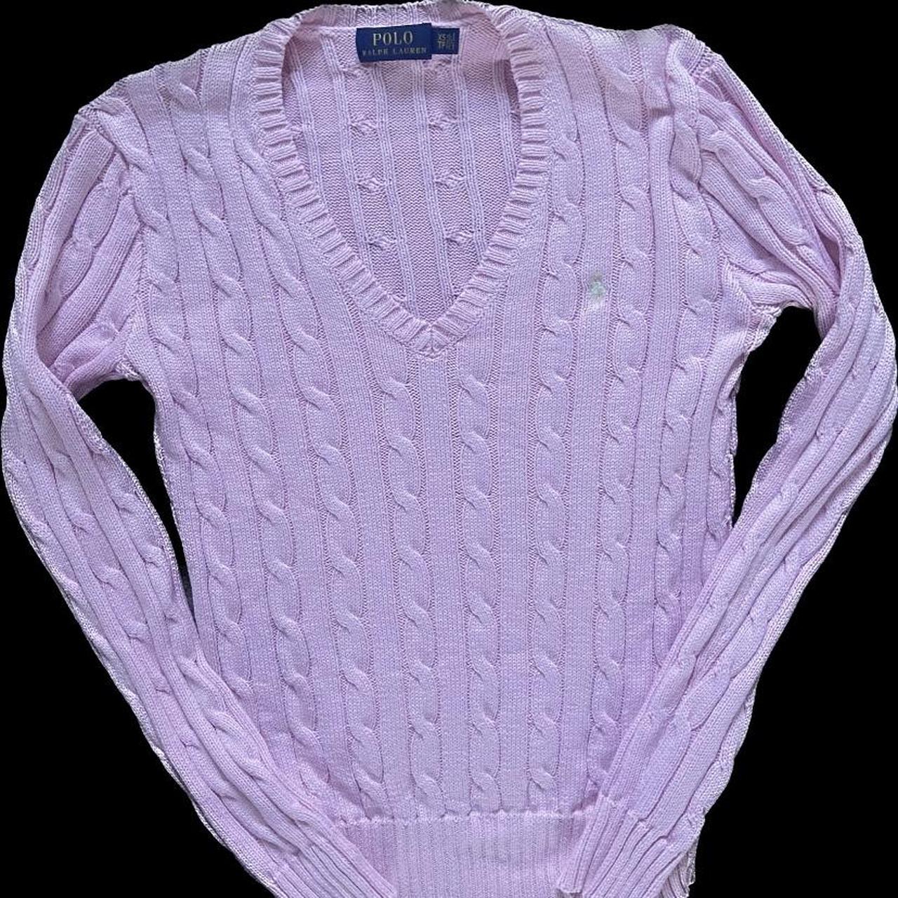 Pink Polo sweater Small baby pink polo Ralph Lauren... - Depop