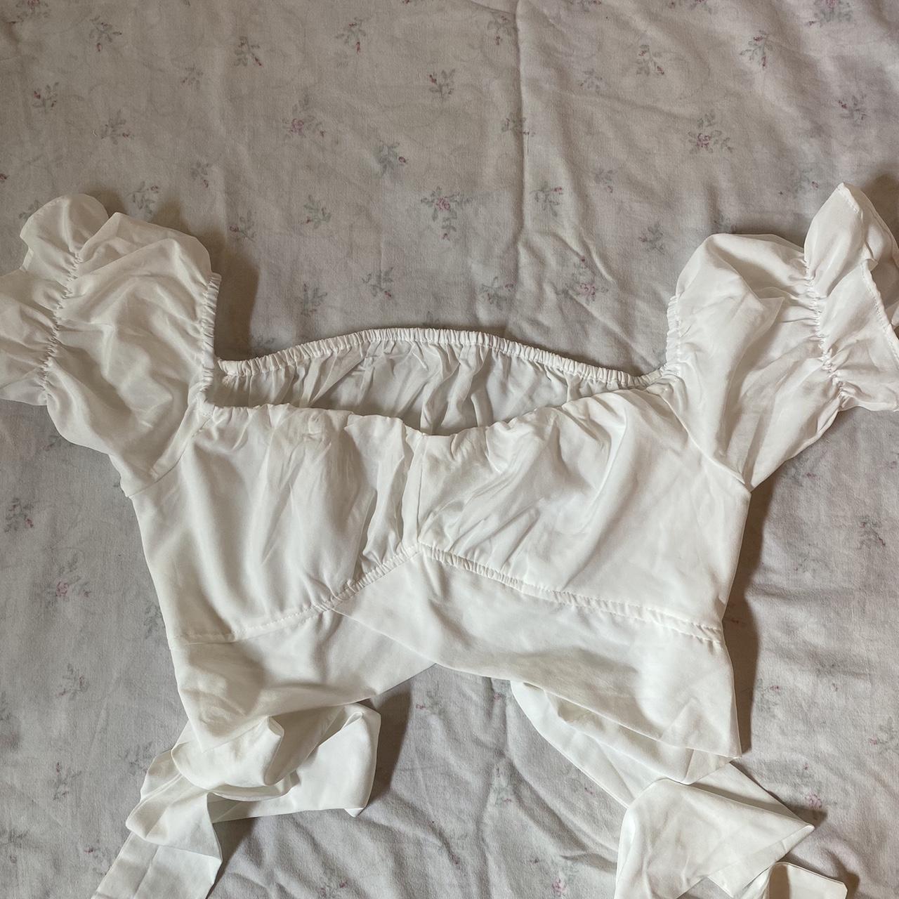 A cute stylish white cropped top for you. And has... - Depop