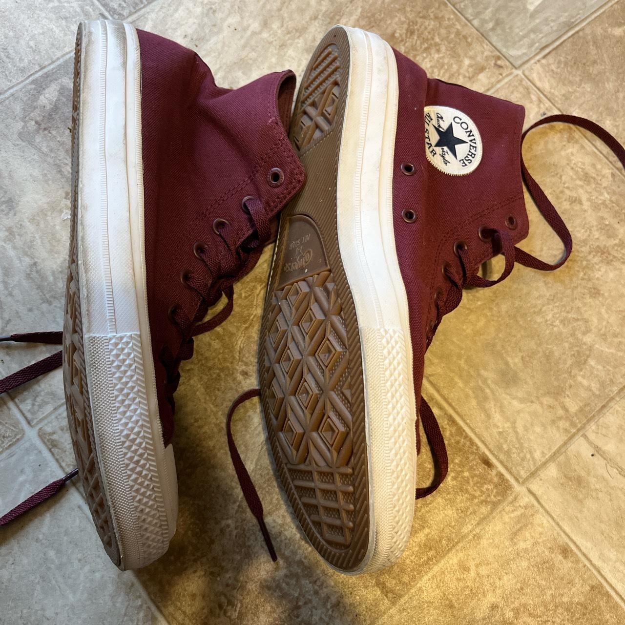 burgundy converse Size 11 men’s - Depop