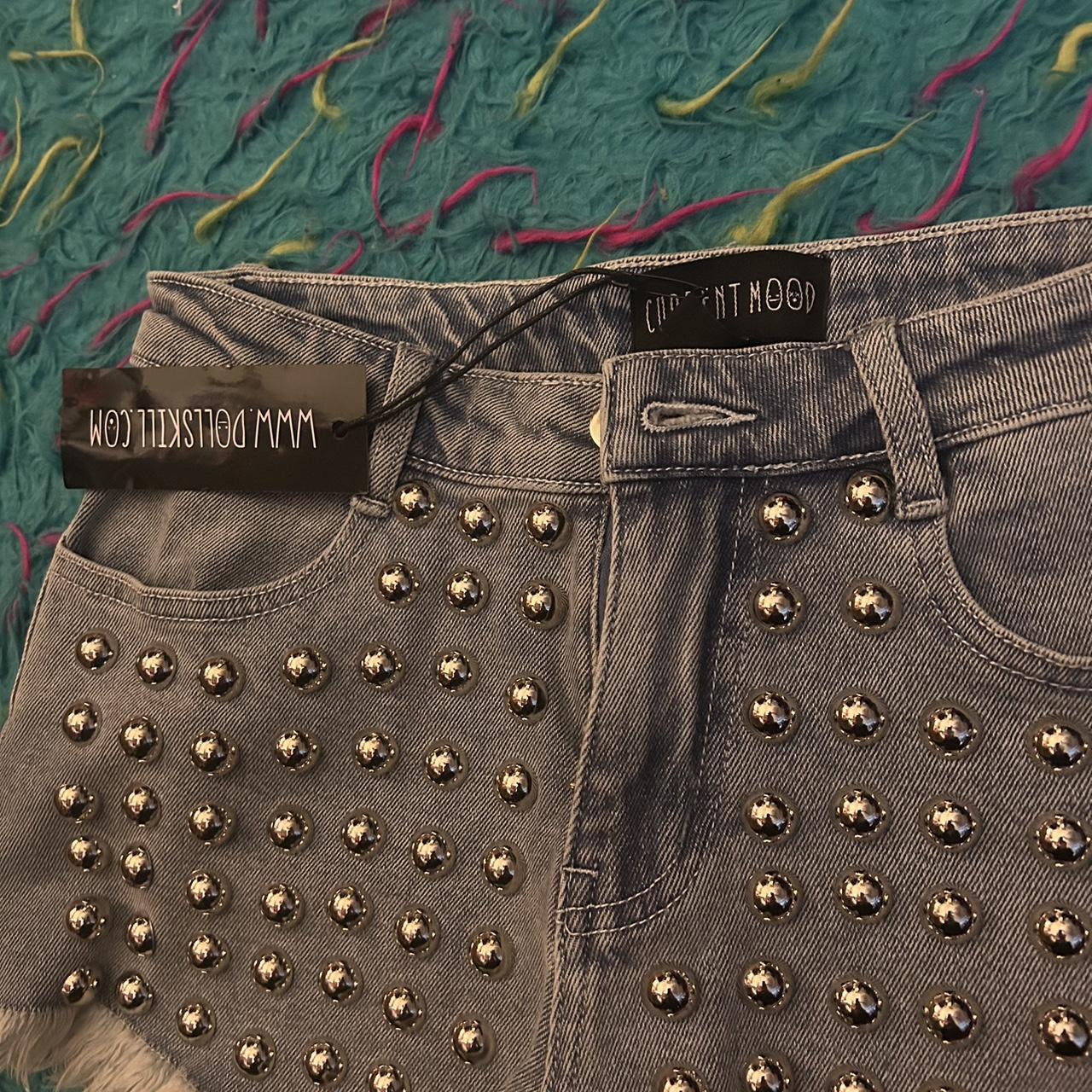dollskill current mood shorts with studs on them... - Depop
