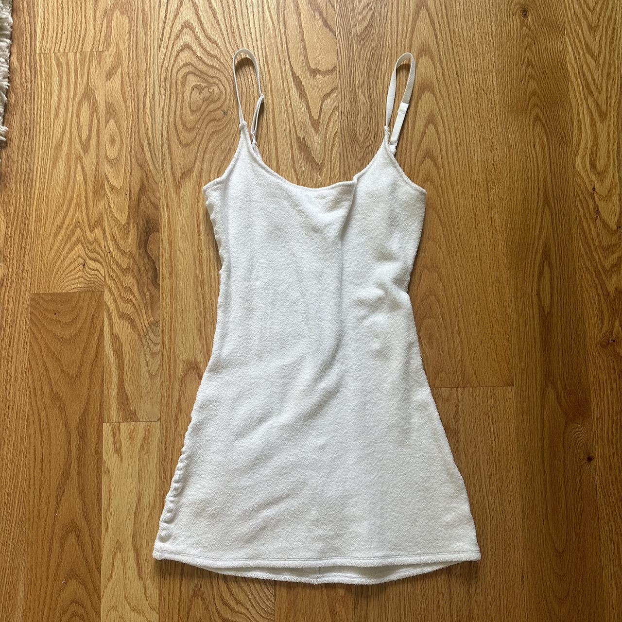 White SKIMS terry cloth mini dress 🤍🎀 brand new with... - Depop