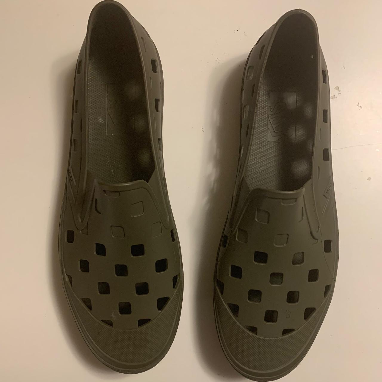 US size 13 olive green Vans crocs. worn and in great... - Depop