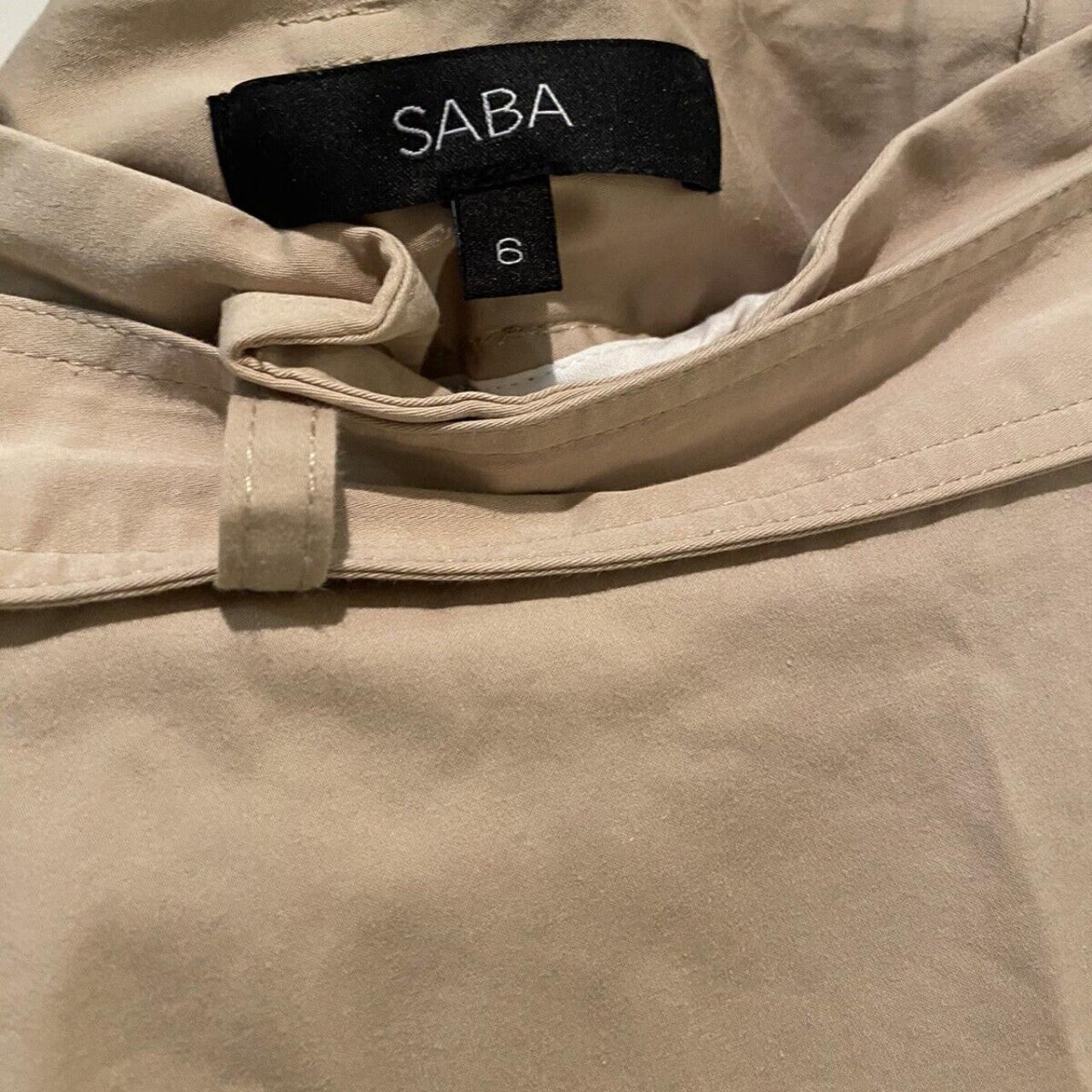 Saba Beige Long Belted A-Line Skirt - Size 6 - Depop