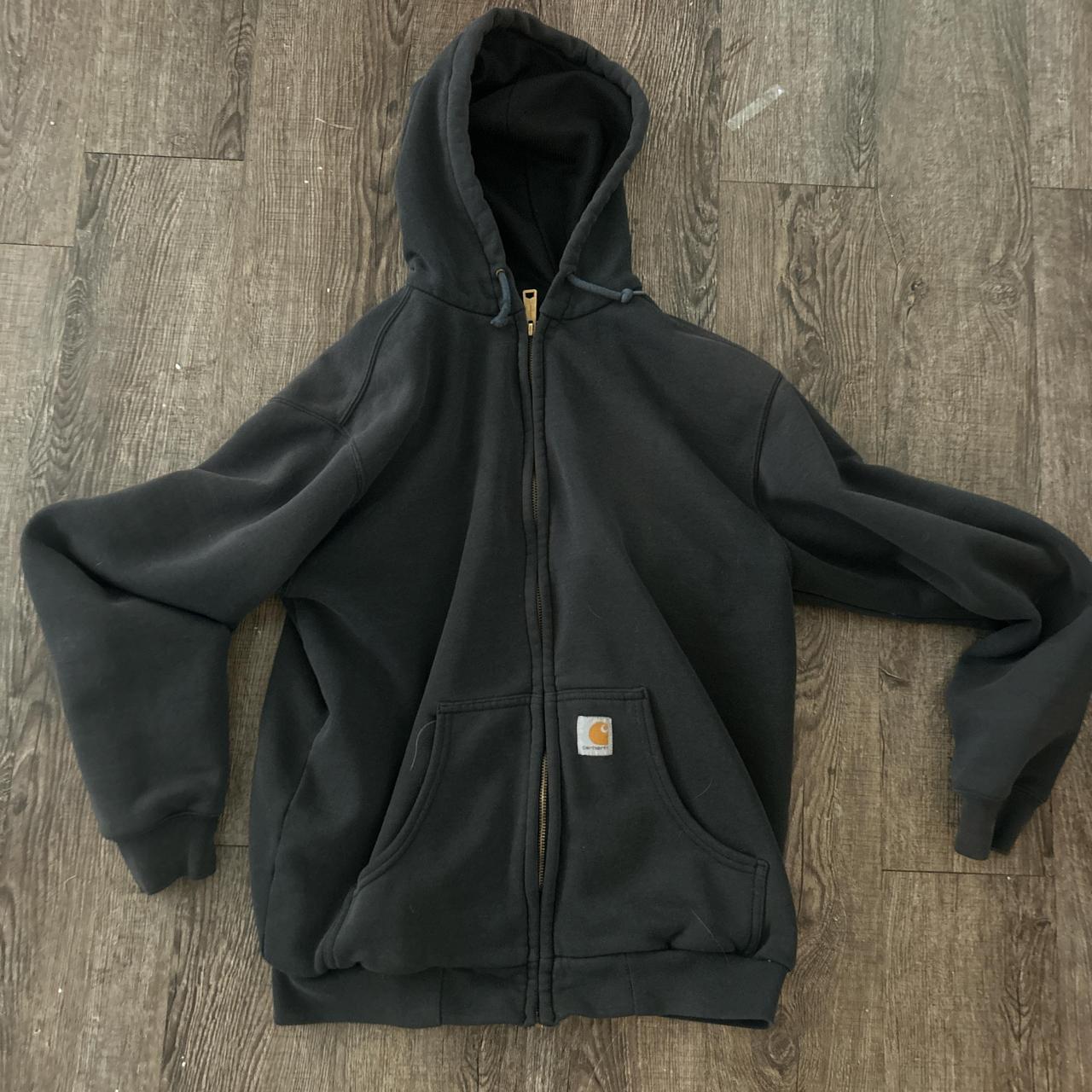 Dark Blue Carharrt Jacket - Depop