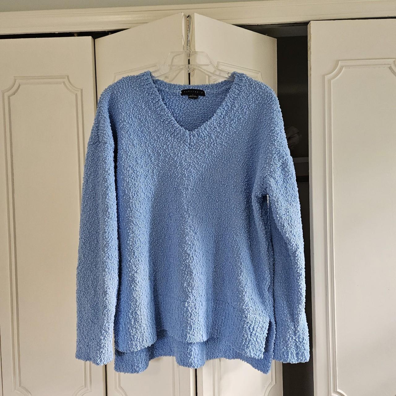 Boucle v neck sweater Soft and cozy sweater in a... - Depop