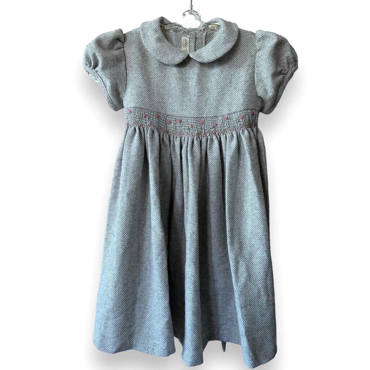 Italian wool designer smocked dress, size 3T... | Depop