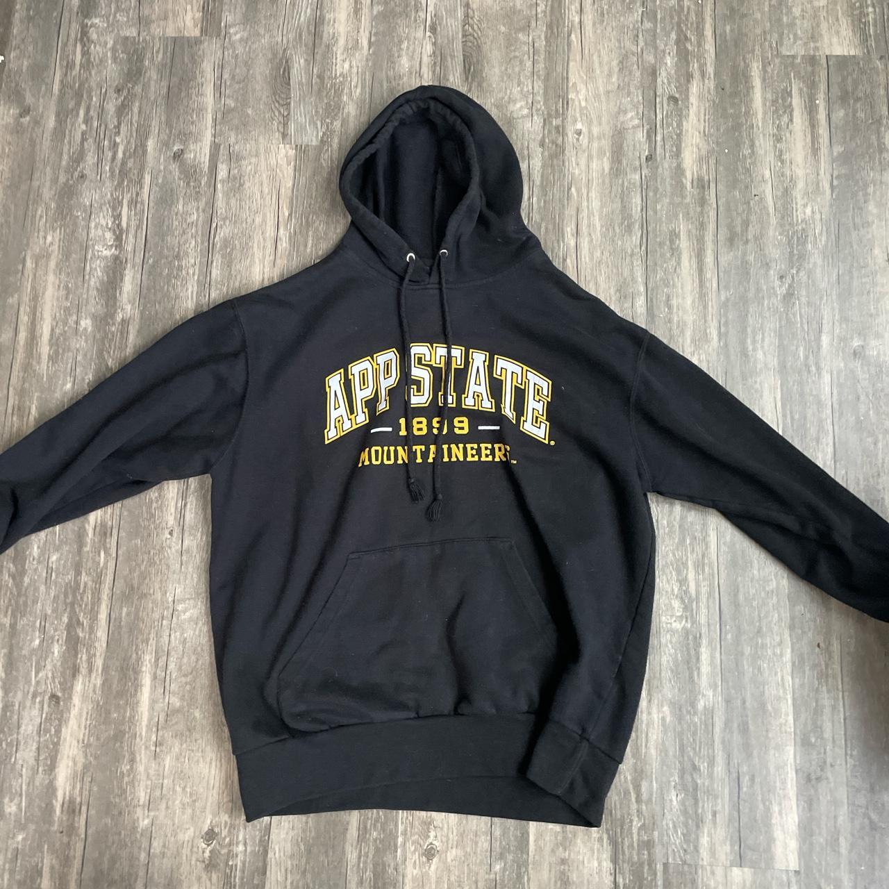 App State Men’s Large Black Hoodie — perfect for... - Depop