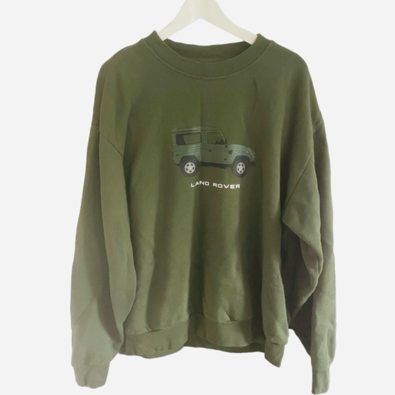 Land Rover Pacsun Size Large Green Sweatshirt... - Depop
