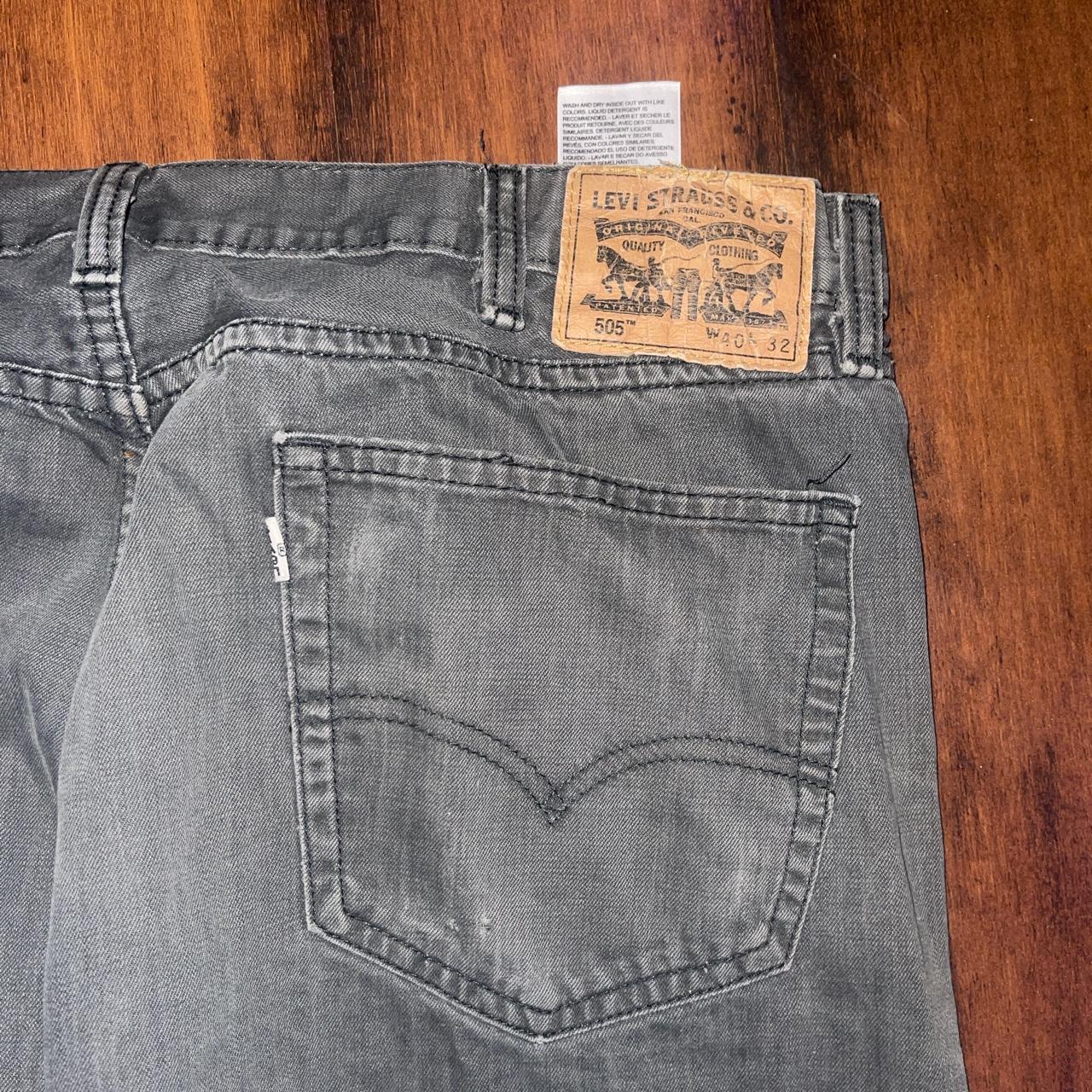 LEVIS 505’S DARK GREY JEANS SIZE 40W 32L #jnco... - Depop