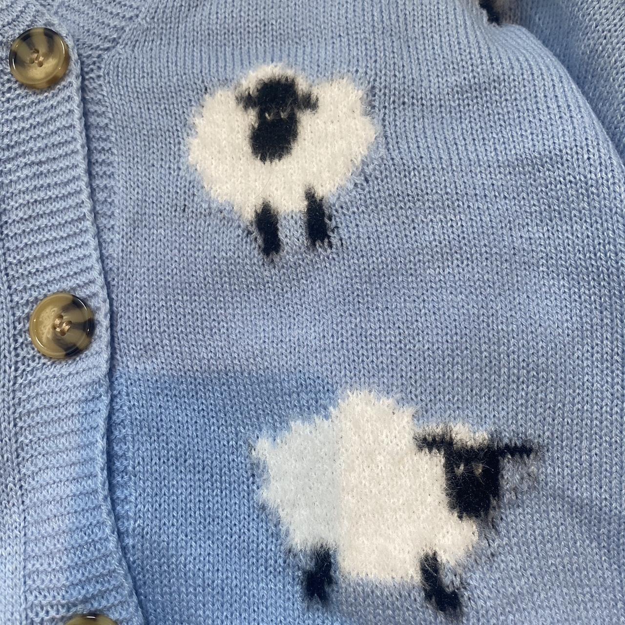 Oversized sheep cardigan sweater (size large) - Depop
