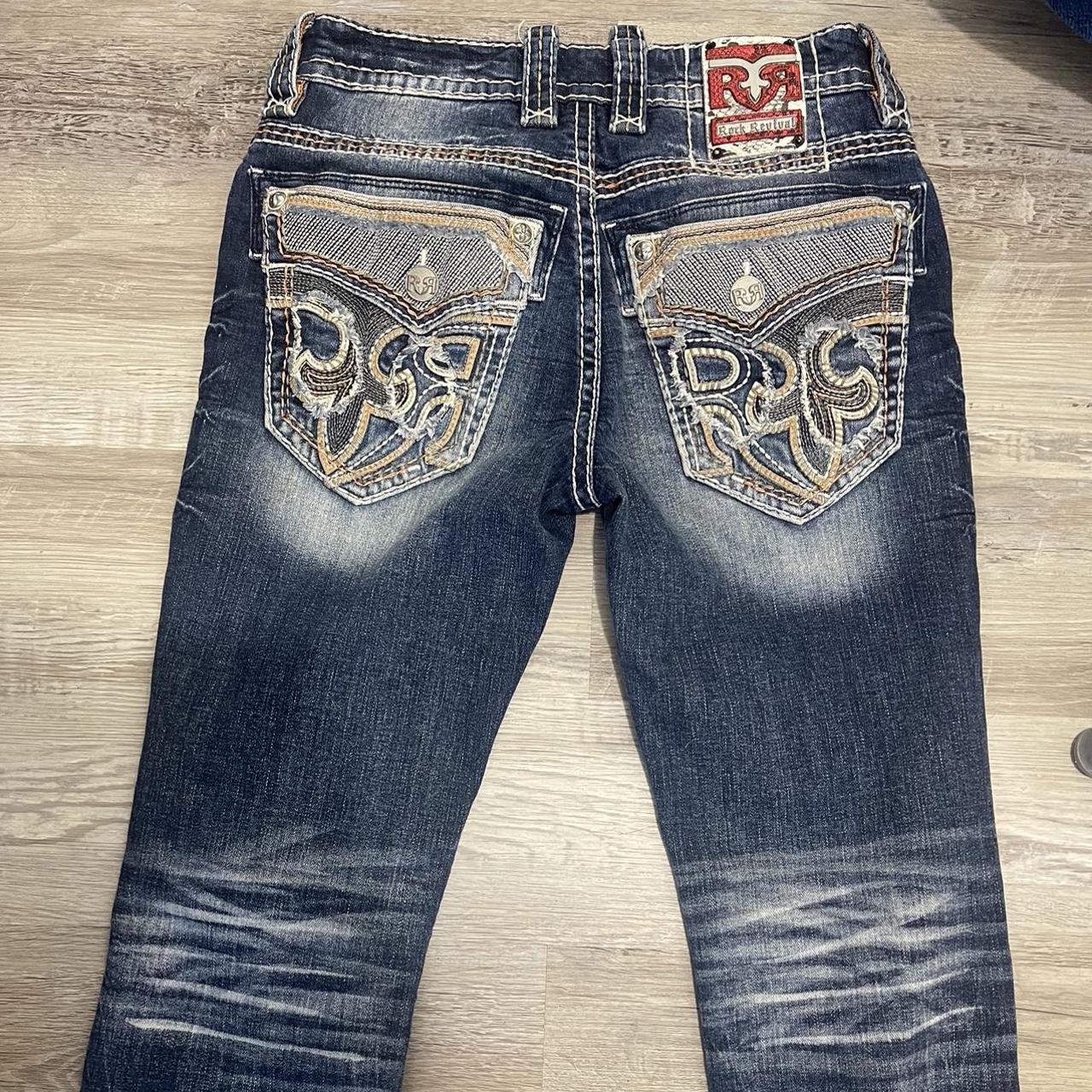 men rock revival straight jeans 30 - Depop